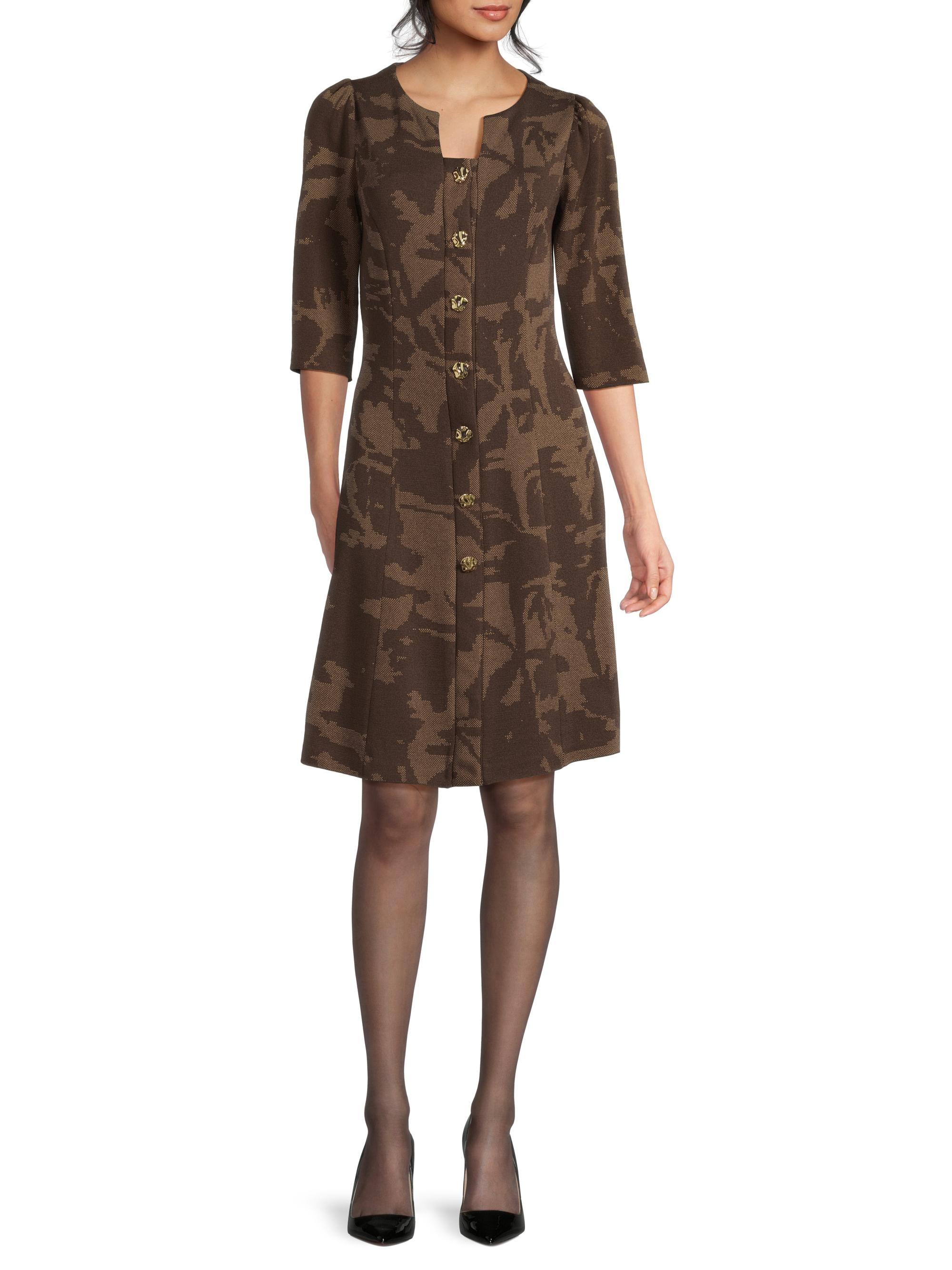 Ming Wang Missy Floral A-Line Knee-Length Dress | Saks Fifth Avenue