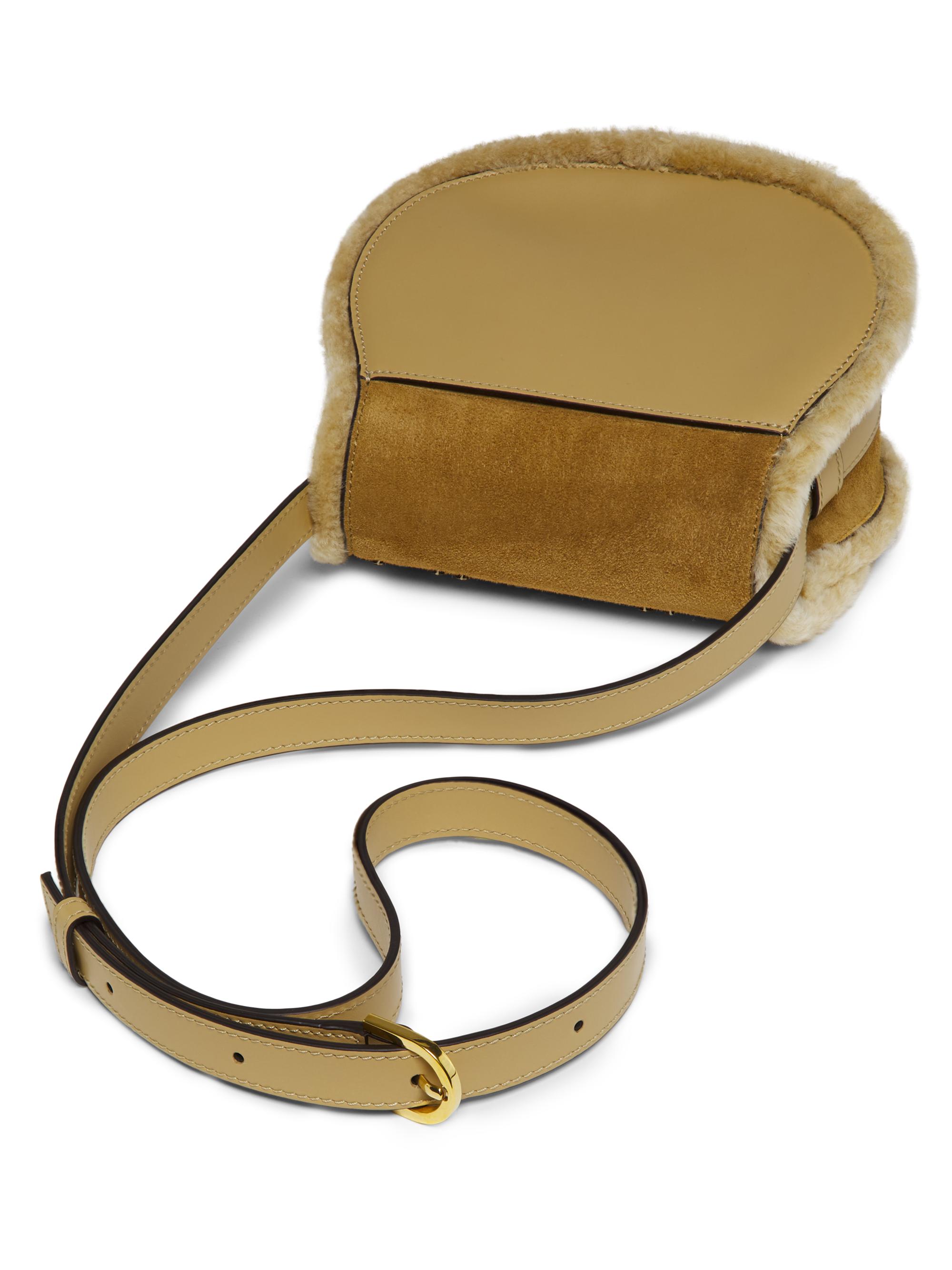 Chloé Small Marcie Shearling-Trimmed Suede Saddle Bag | Saks Fifth Avenue