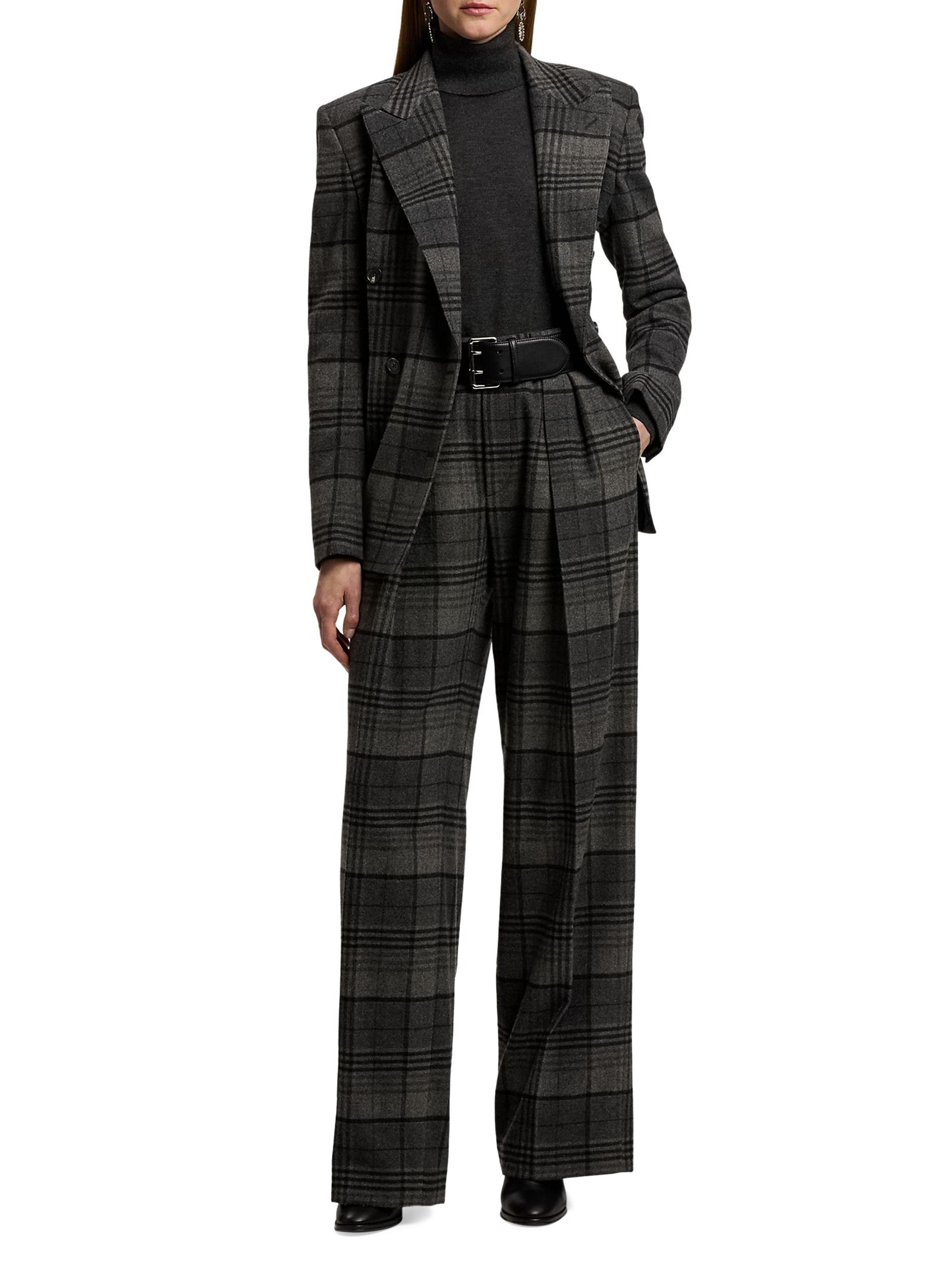 Ralph Lauren Collection Jody Plaid Wool Pants | Saks Fifth Avenue