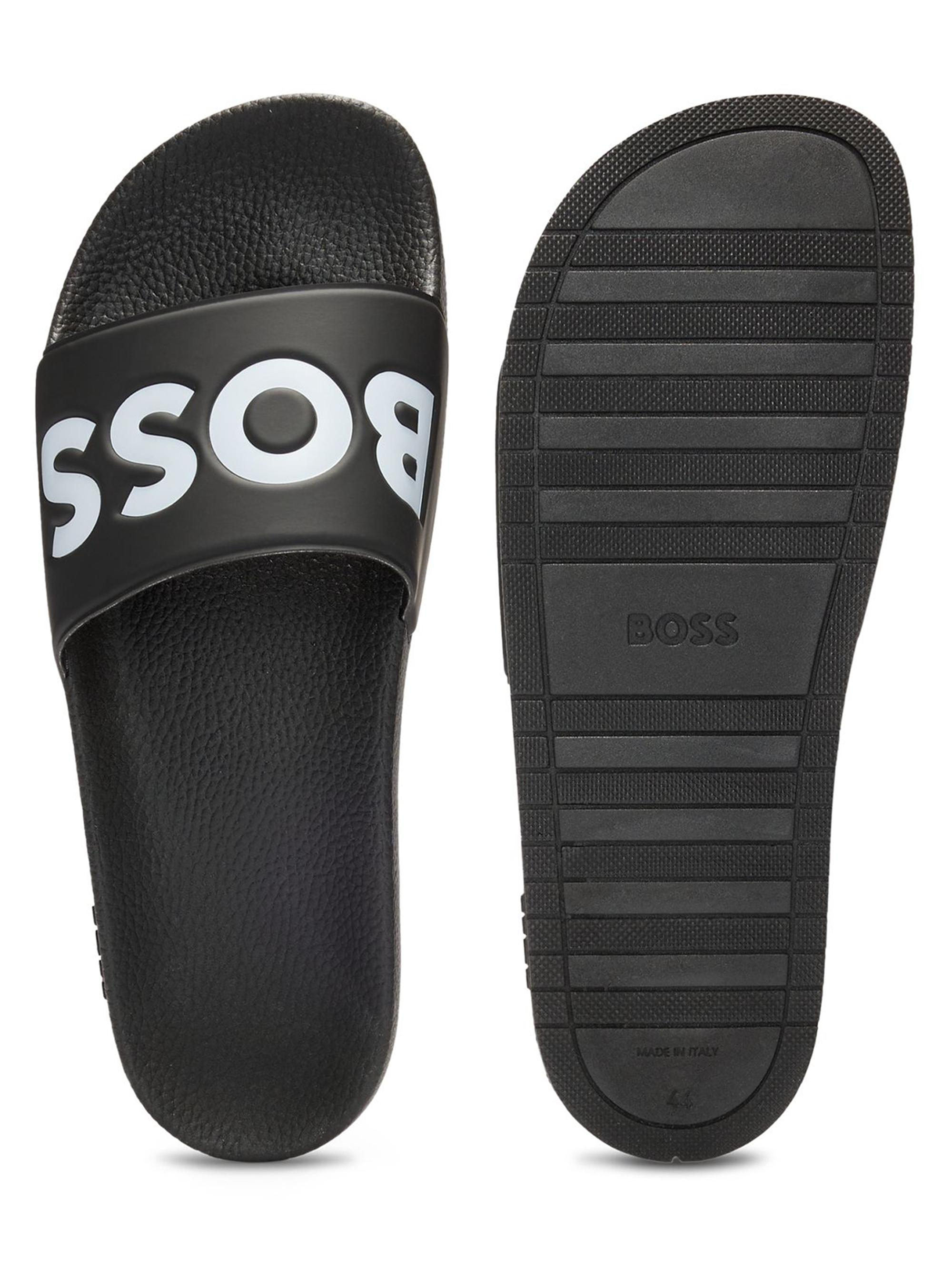 BOSS Italian-Made Slides with Large Logo Detail | Saks Fifth Avenue