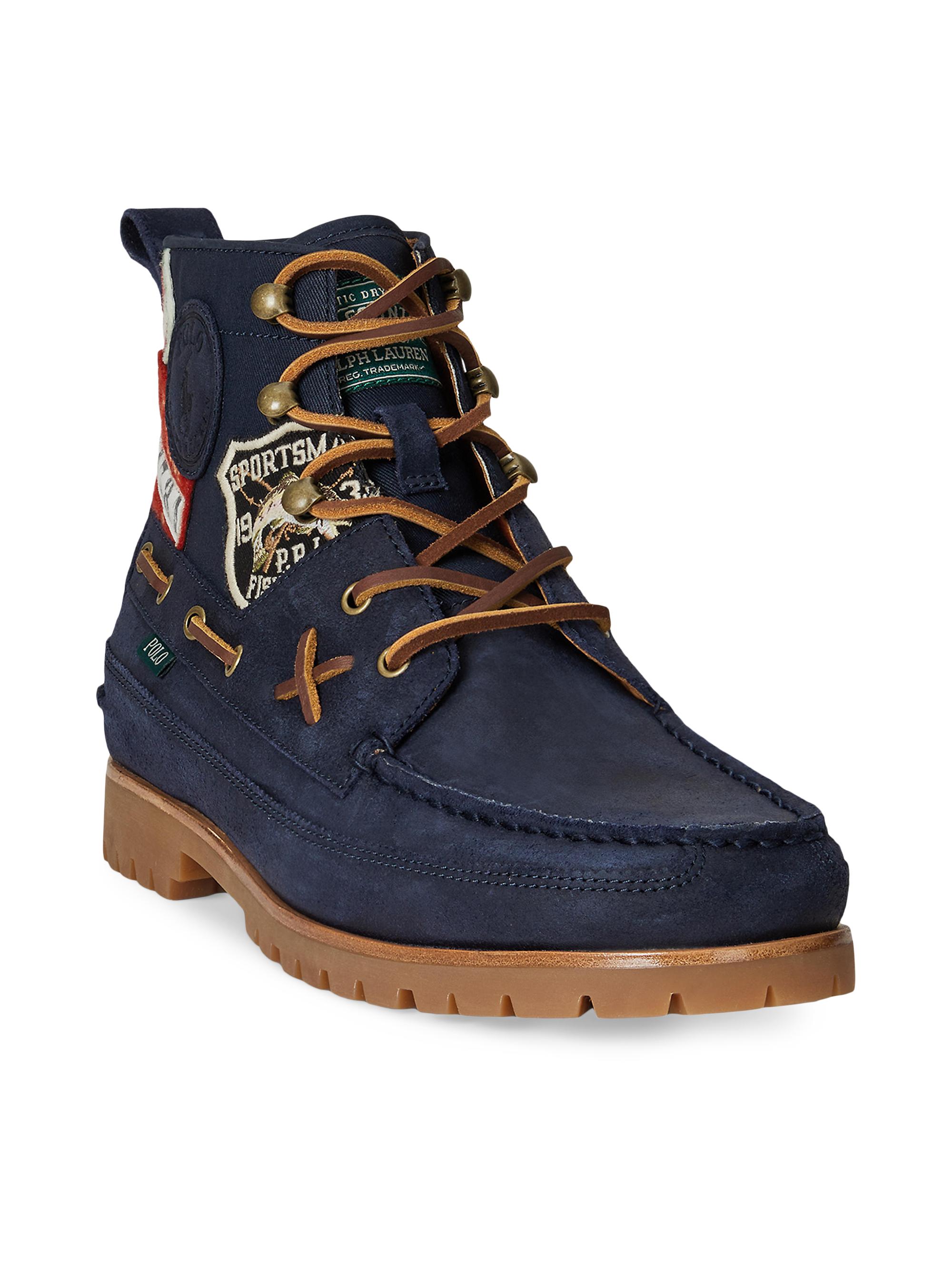 Polo Ralph Lauren Patchwork Suede High-Top Boots | Saks Fifth Avenue
