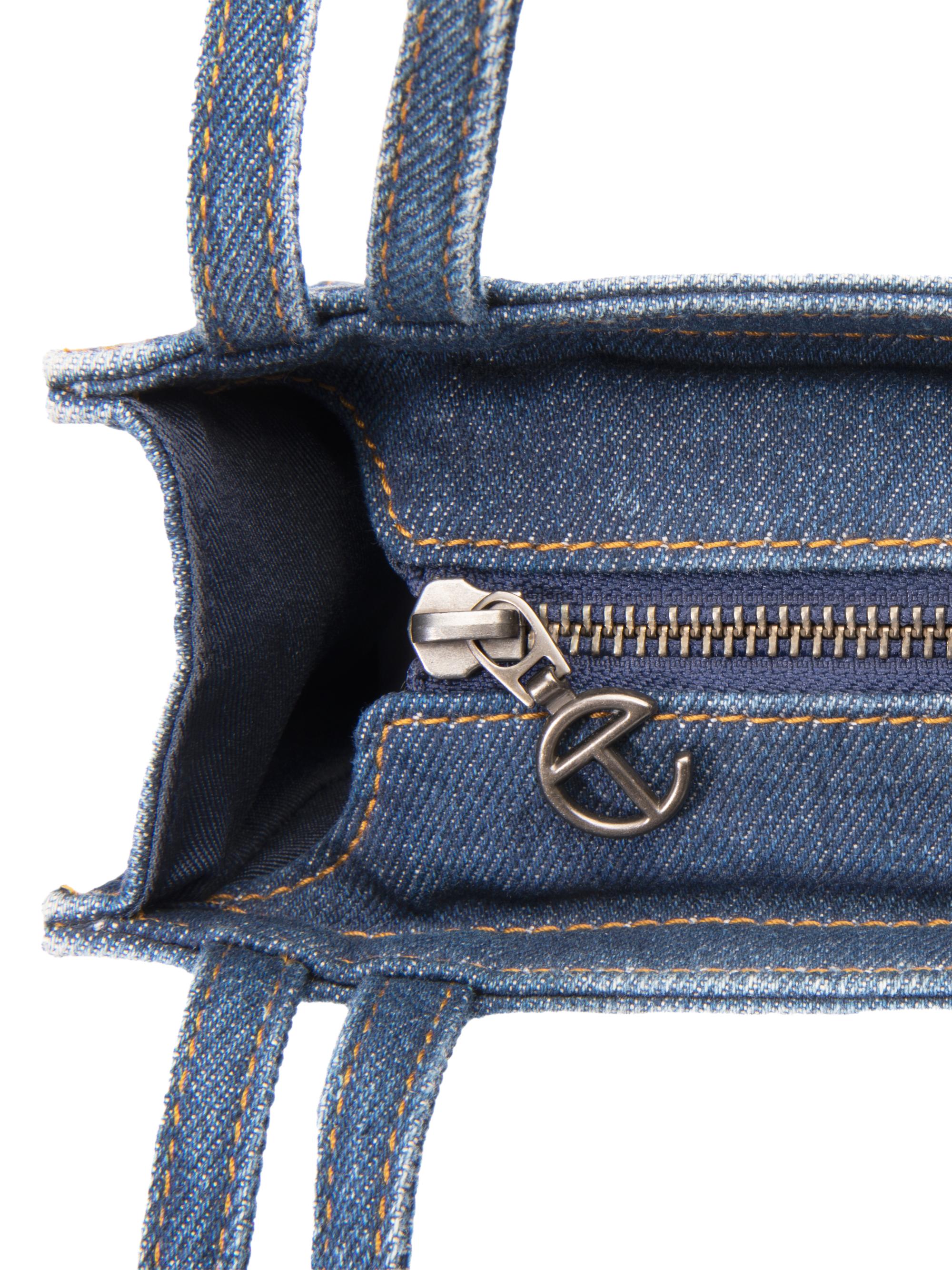 TELFAR Small Denim Shopper Tote Bag | Saks Fifth Avenue