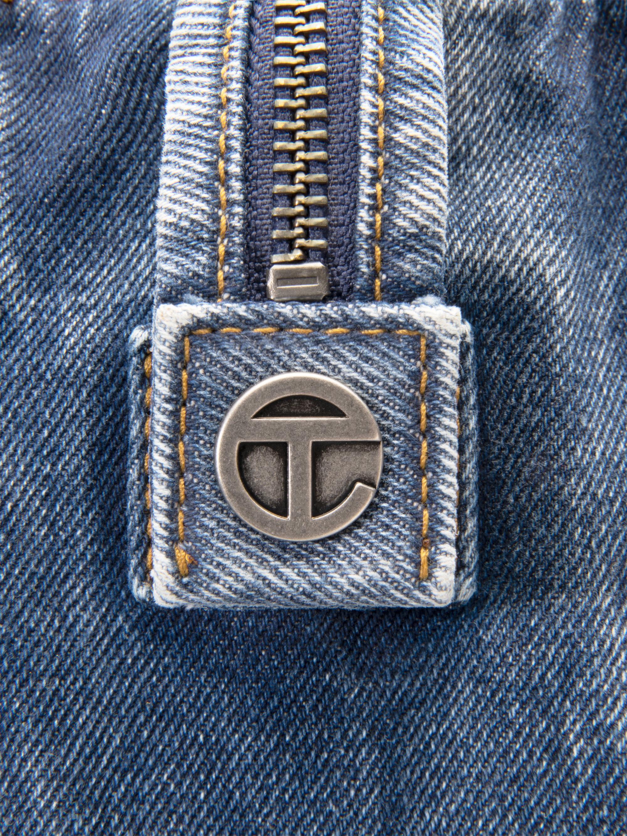 TELFAR Small Denim Shopper Tote Bag | Saks Fifth Avenue