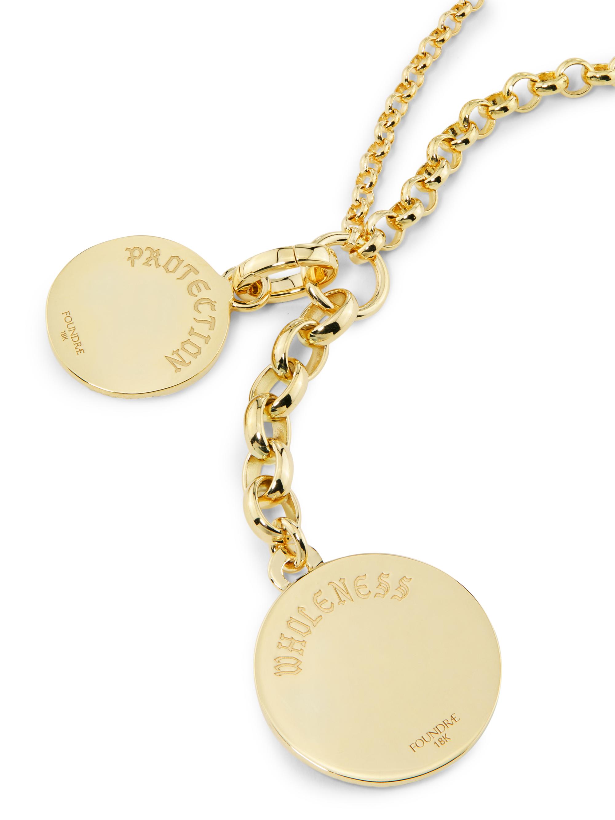 Foundrae Protection Wholeness & Protection 18K Yellow Gold & 0.038 TCW ...