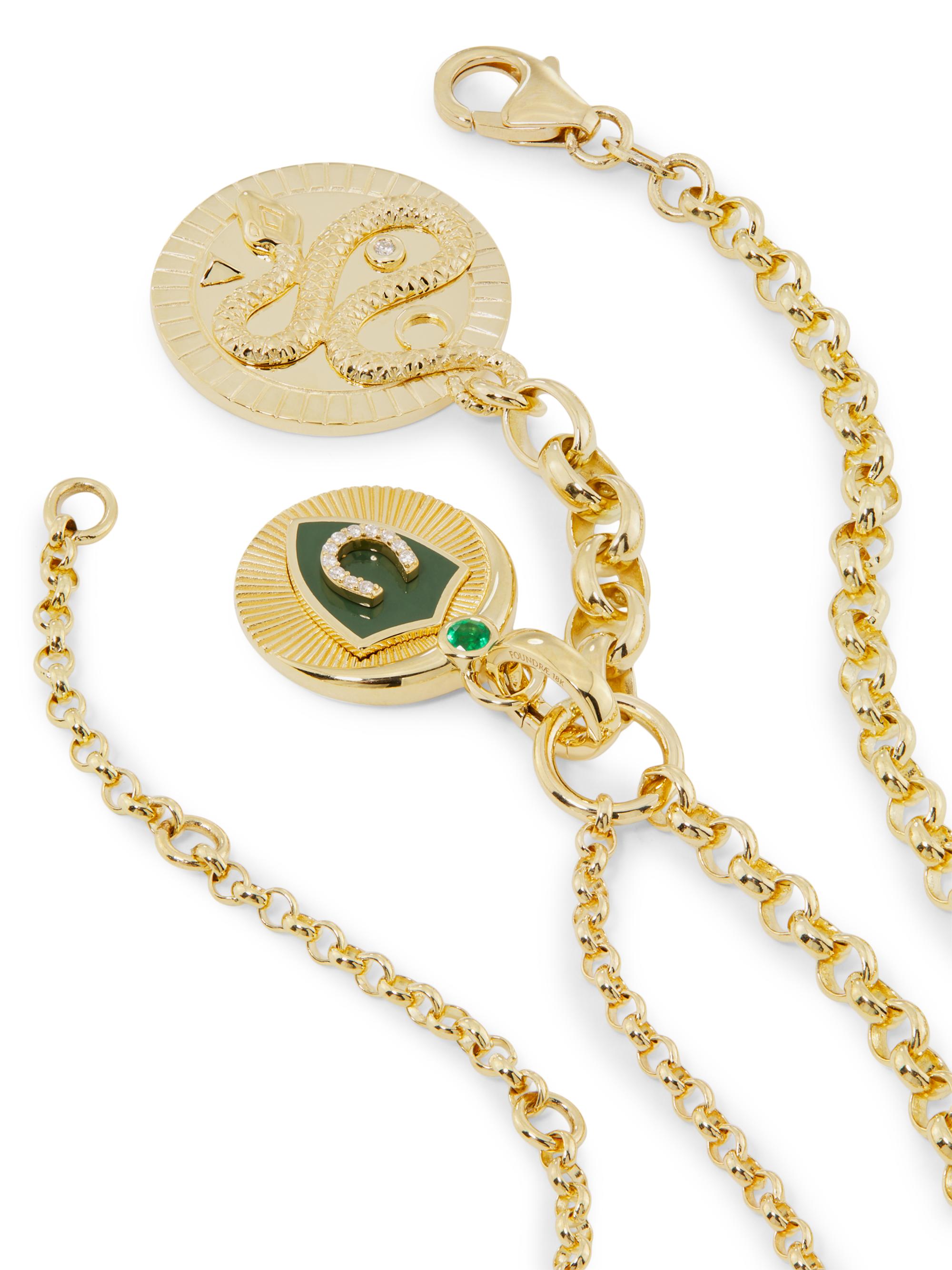 Foundrae Protection Wholeness & Protection 18K Yellow Gold & 0.038 TCW ...