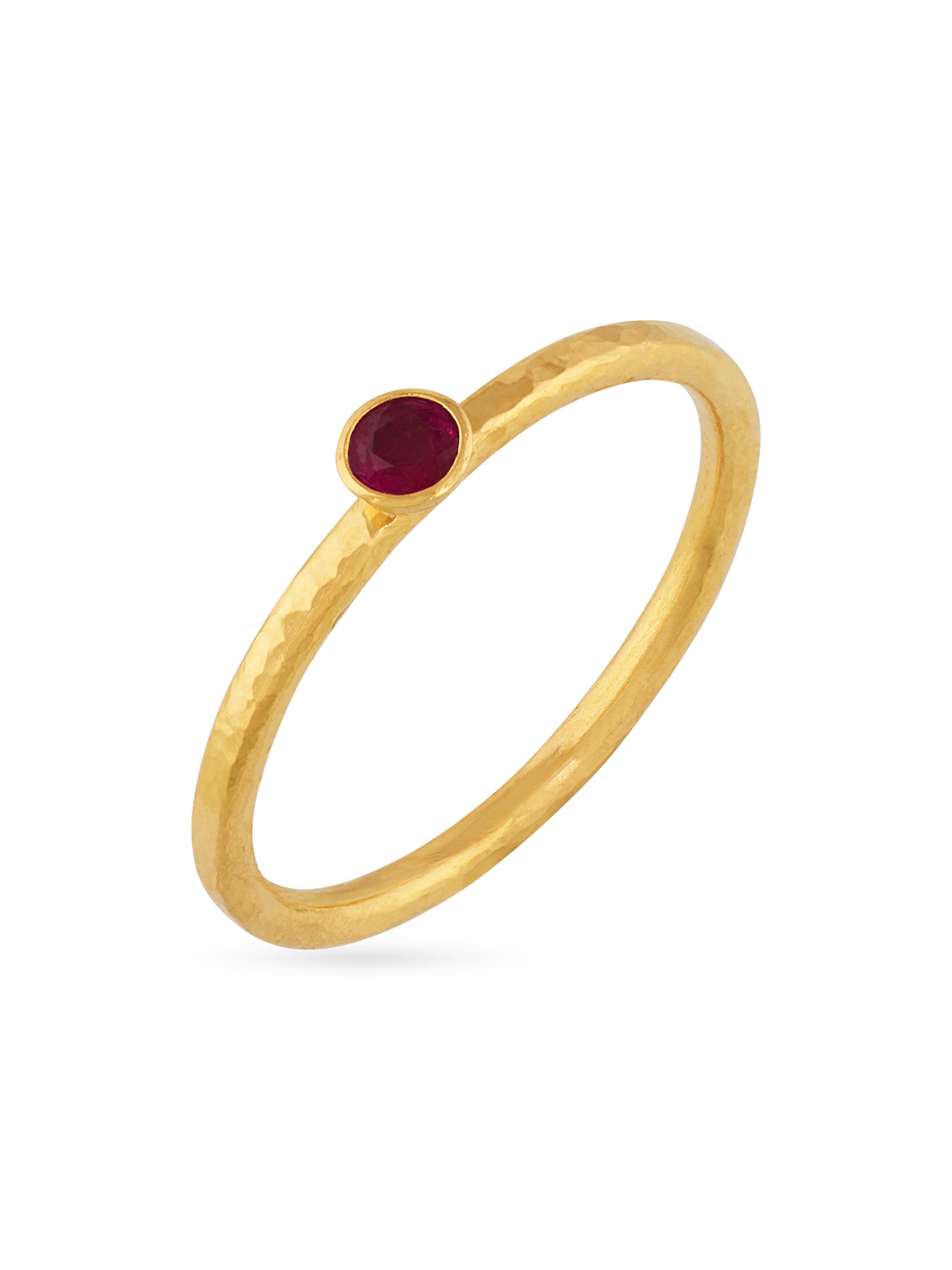 Gurhan Prism 22K Yellow Gold & Ruby Stacking Ring | Saks Fifth Avenue