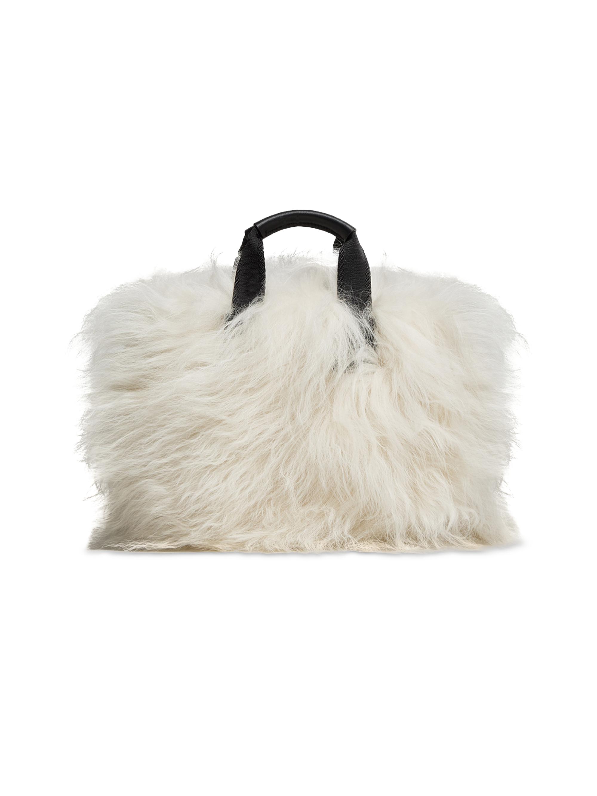 Moncler Micro Caradoc Top Handle Bag in Shearling | Saks Fifth Avenue