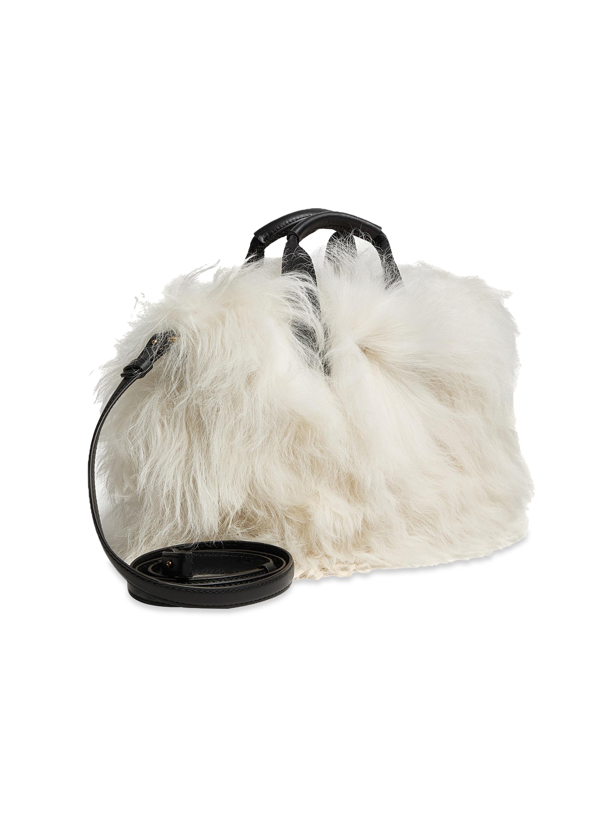 Moncler Micro Caradoc Top Handle Bag in Shearling | Saks Fifth Avenue