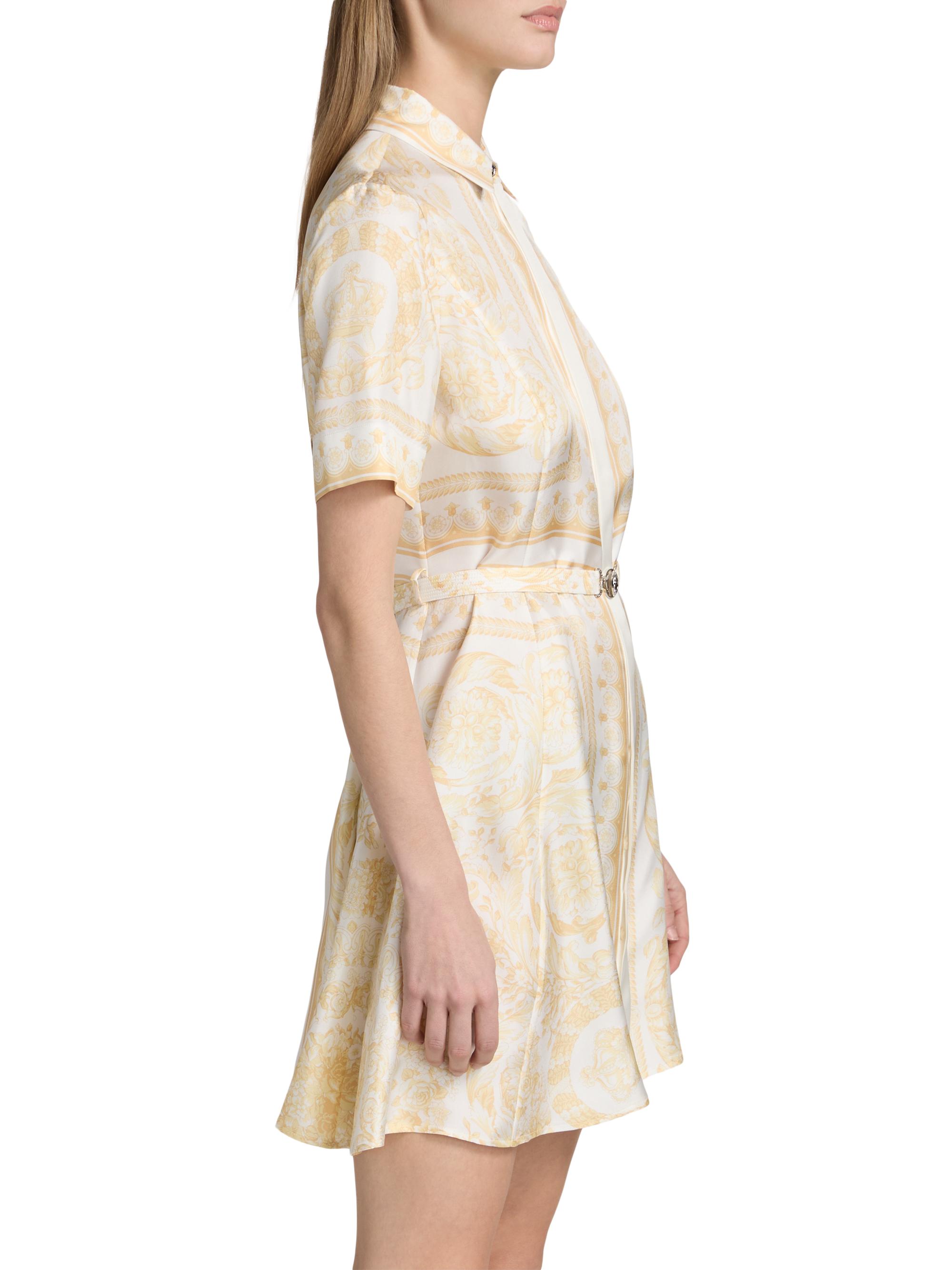 Versace Barocco 92 Foulard Silk Twill Shirtdress | Saks Fifth Avenue