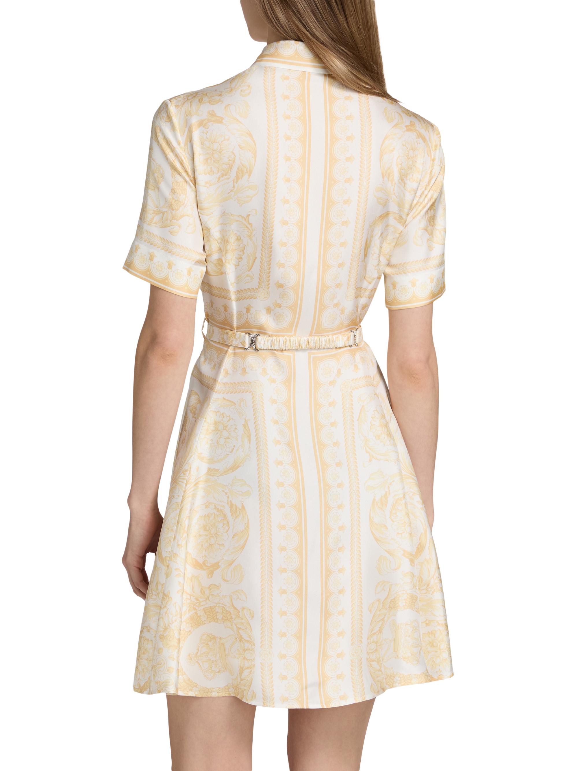 Versace Barocco 92 Foulard Silk Twill Shirtdress | Saks Fifth Avenue