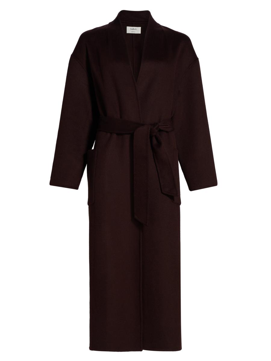 ba&sh Kate Wrap Wool-Blend Coat | Saks Fifth Avenue