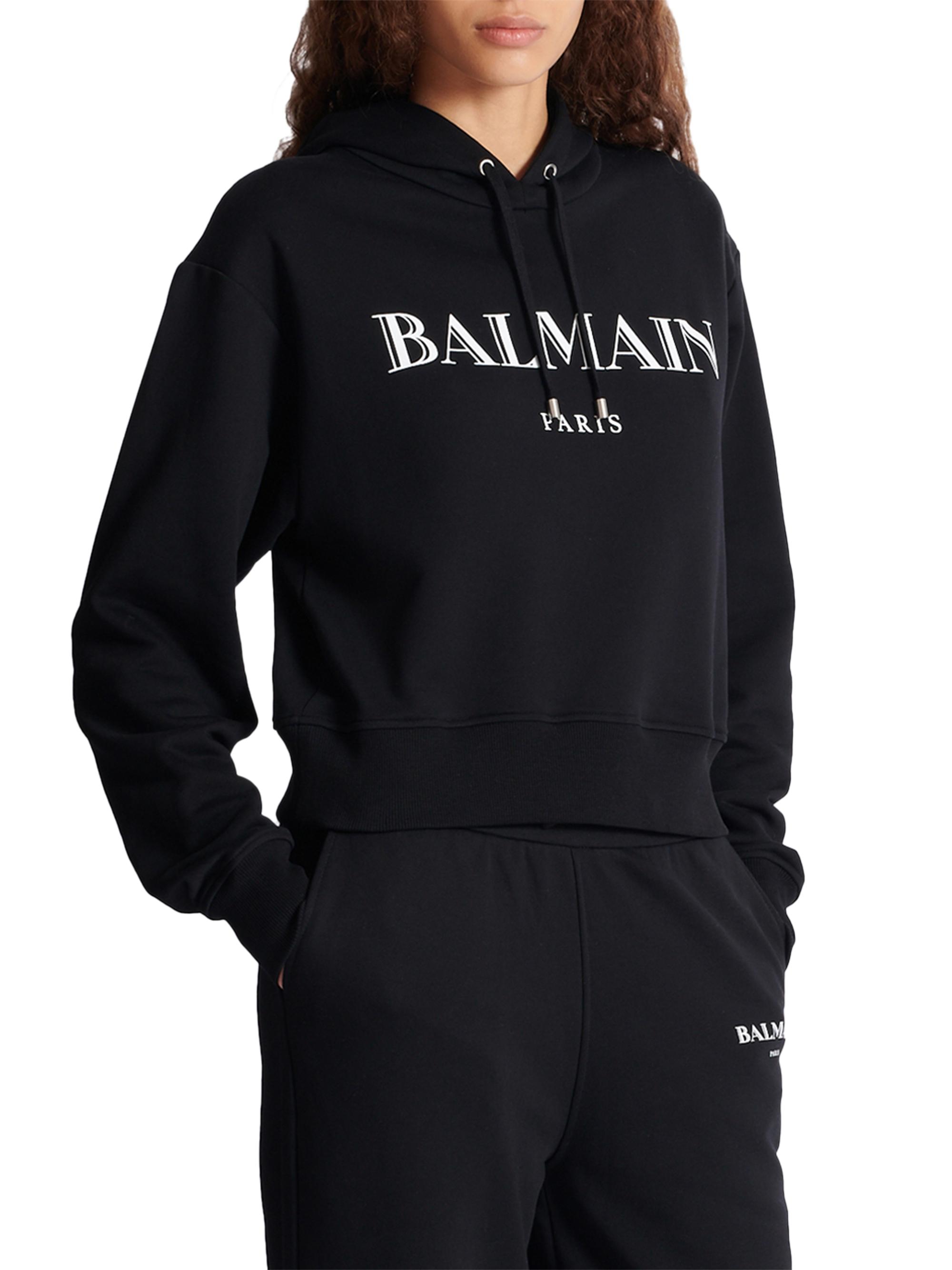 Balmain Logo Graphic Hoodie | Saks Fifth Avenue