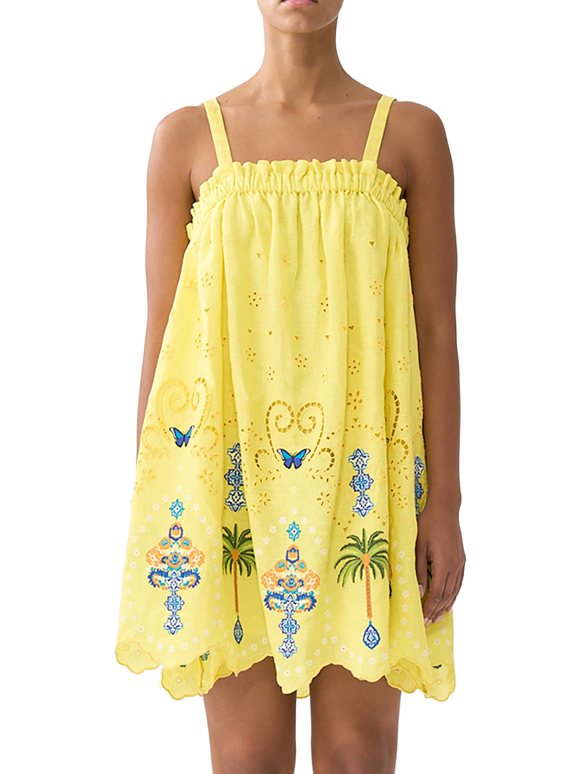 Camilla Printed Eyelet Linen Sundress | Saks Fifth Avenue