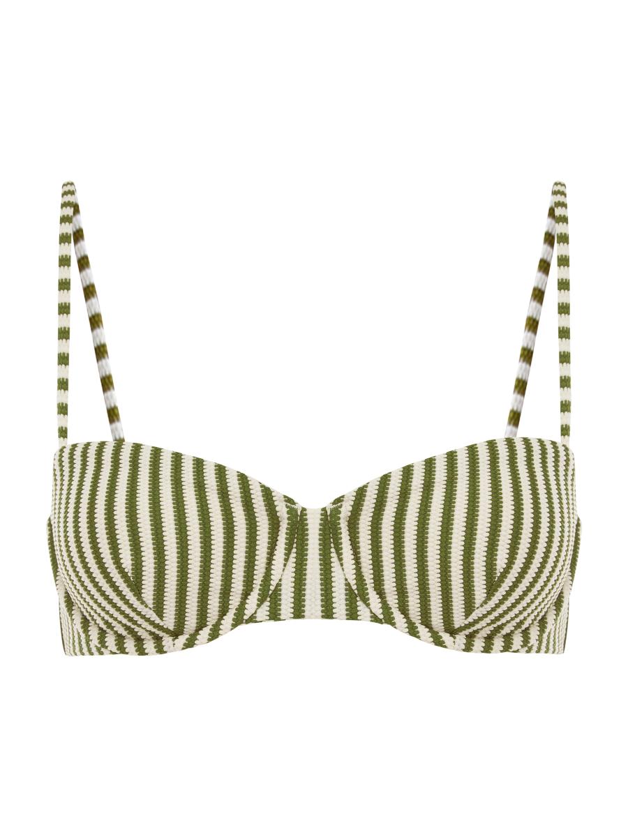 Peony Tapestry Lover Striped Balconette Bikini Top | Saks Fifth Avenue