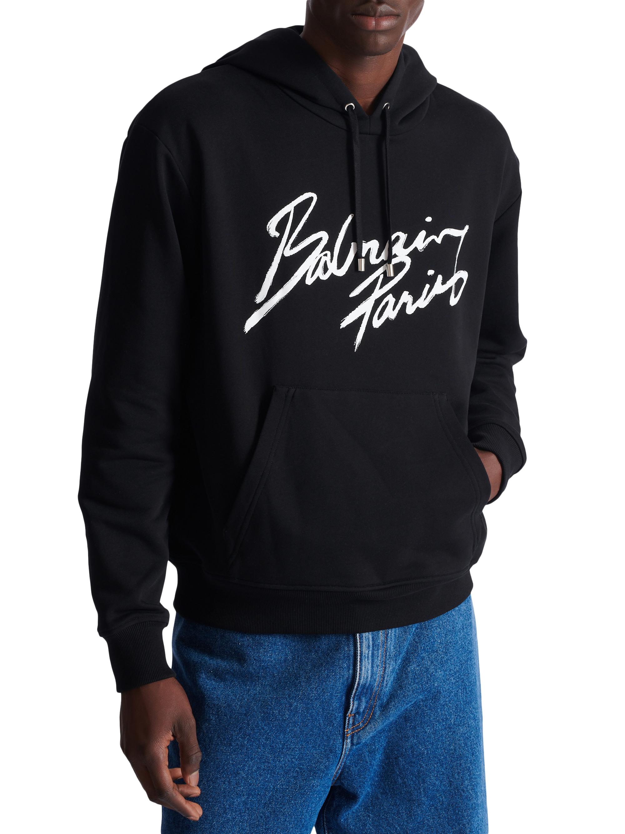 Balmain Logo Script Hoodie | Saks Fifth Avenue