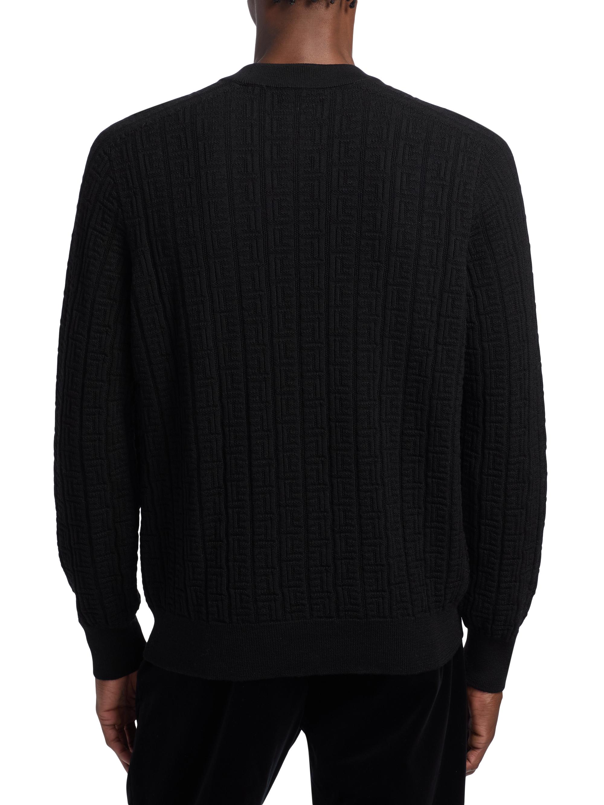 Balmain Monogram Jacquard Wool Sweater | Saks Fifth Avenue