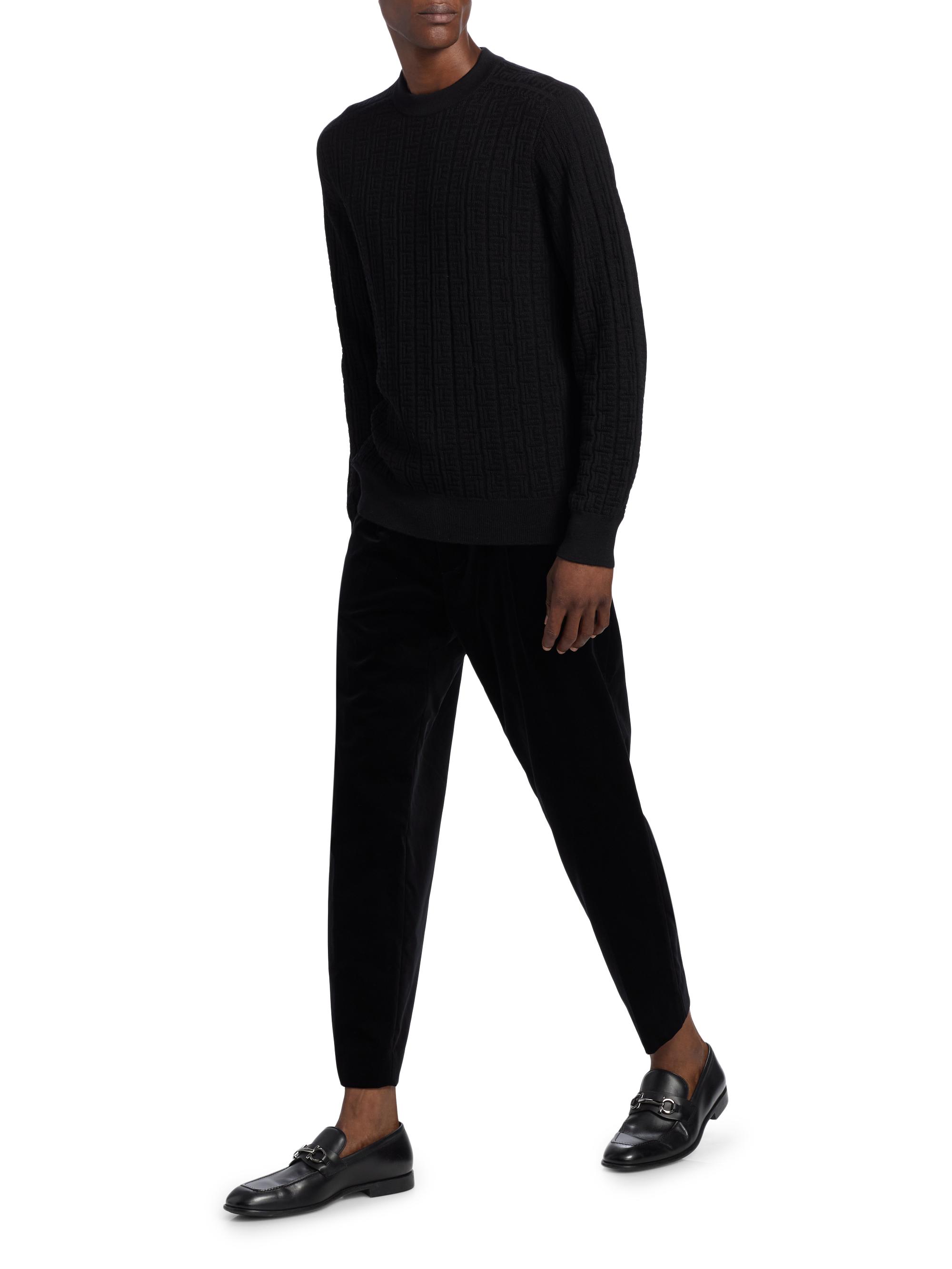 Balmain Monogram Jacquard Wool Sweater | Saks Fifth Avenue
