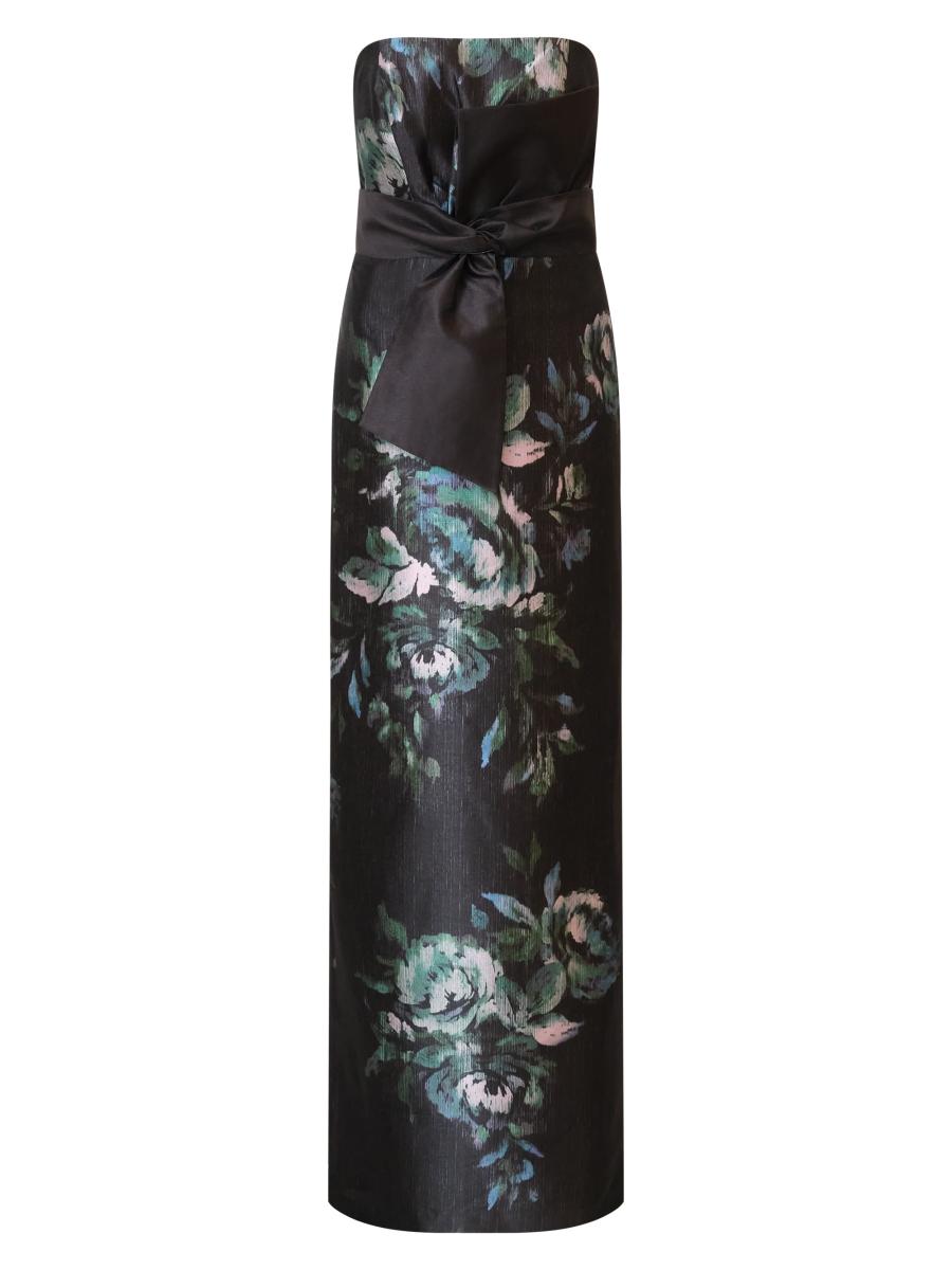Kay Unger Constance Floral Mikado Column Gown | Saks Fifth Avenue