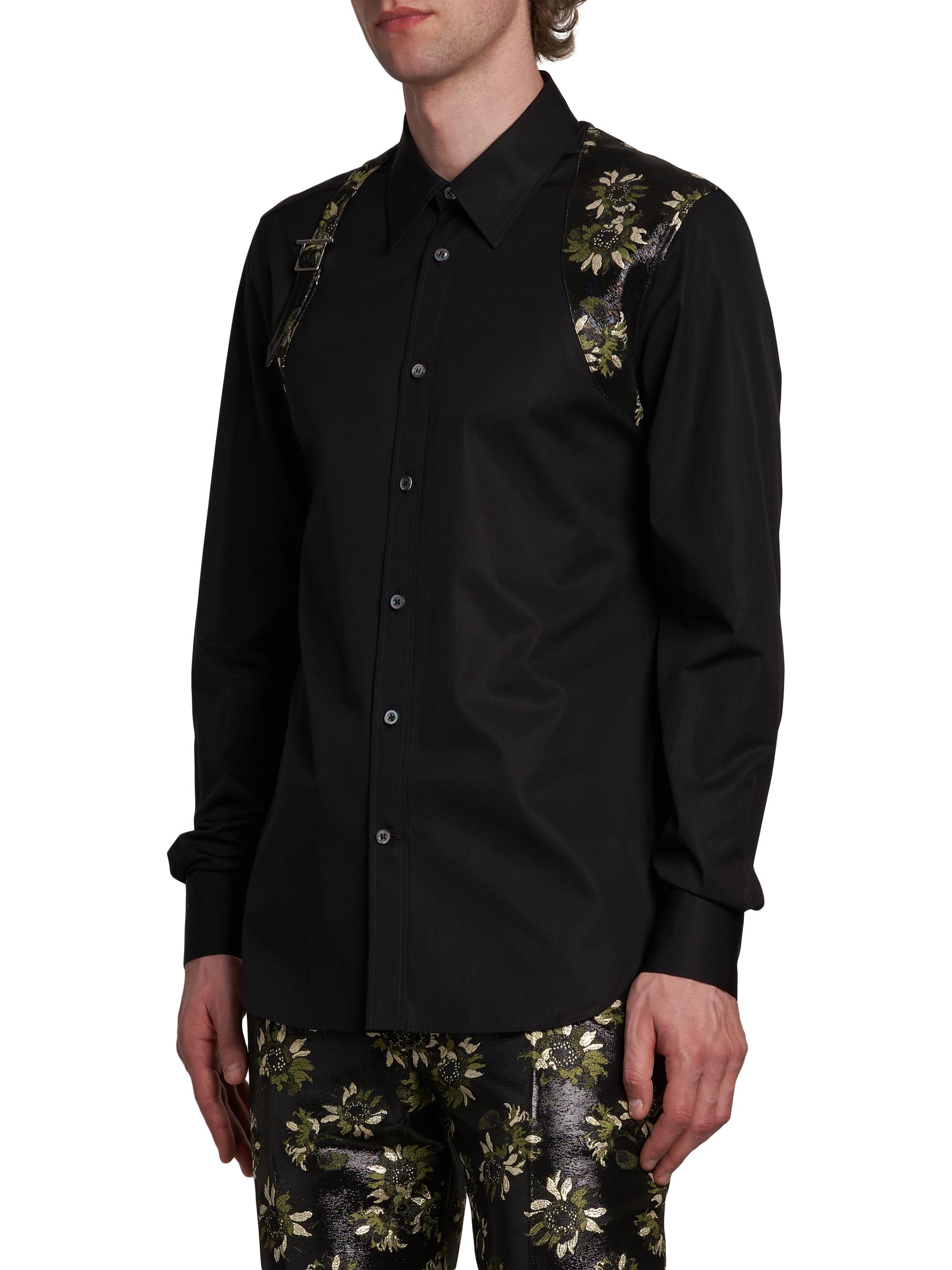 McQueen Floral Jacquard Harness Shirt | Saks Fifth Avenue