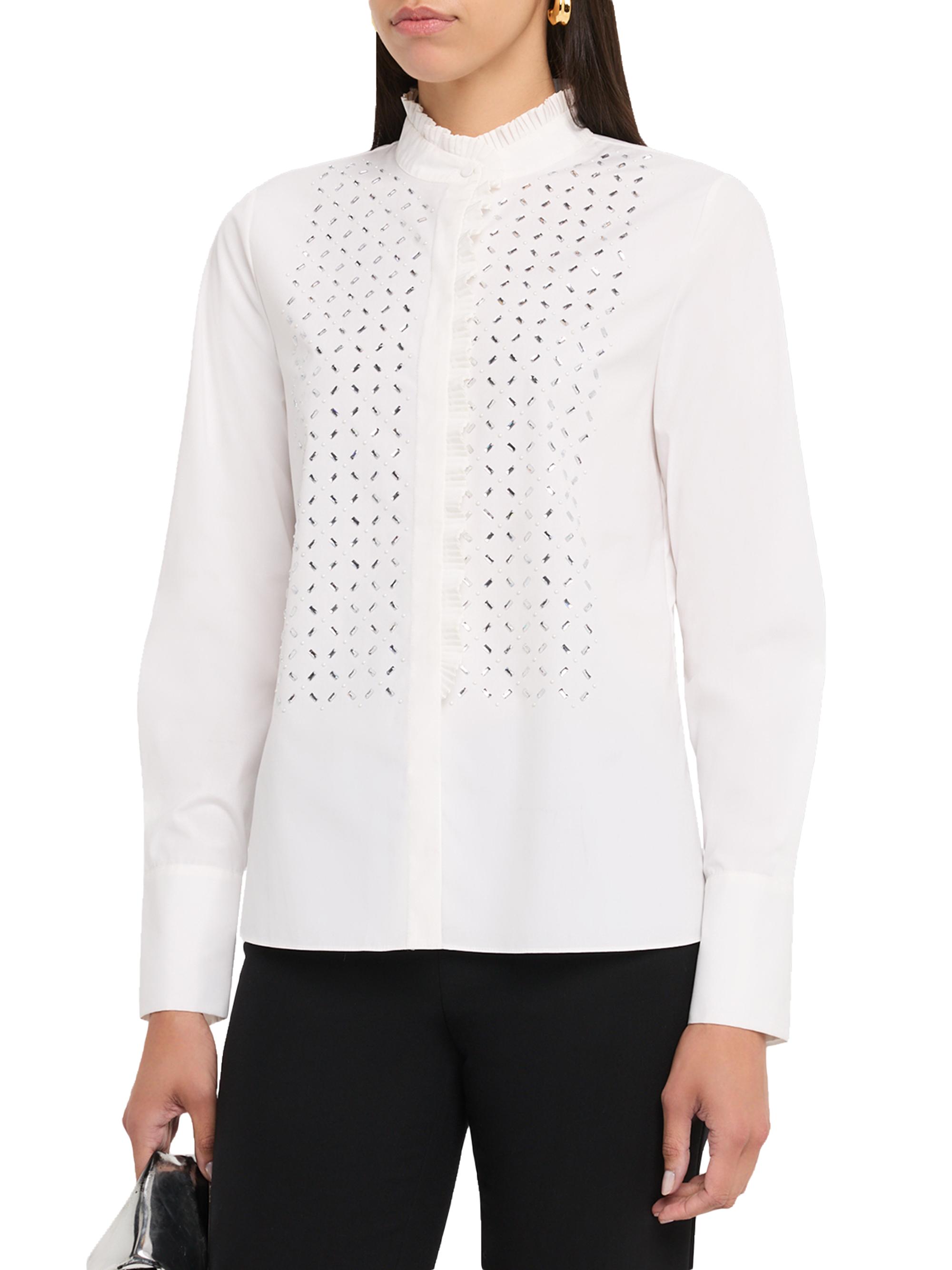 Kobi Halperin Mick Embellished Poplin Blouse | Saks Fifth Avenue