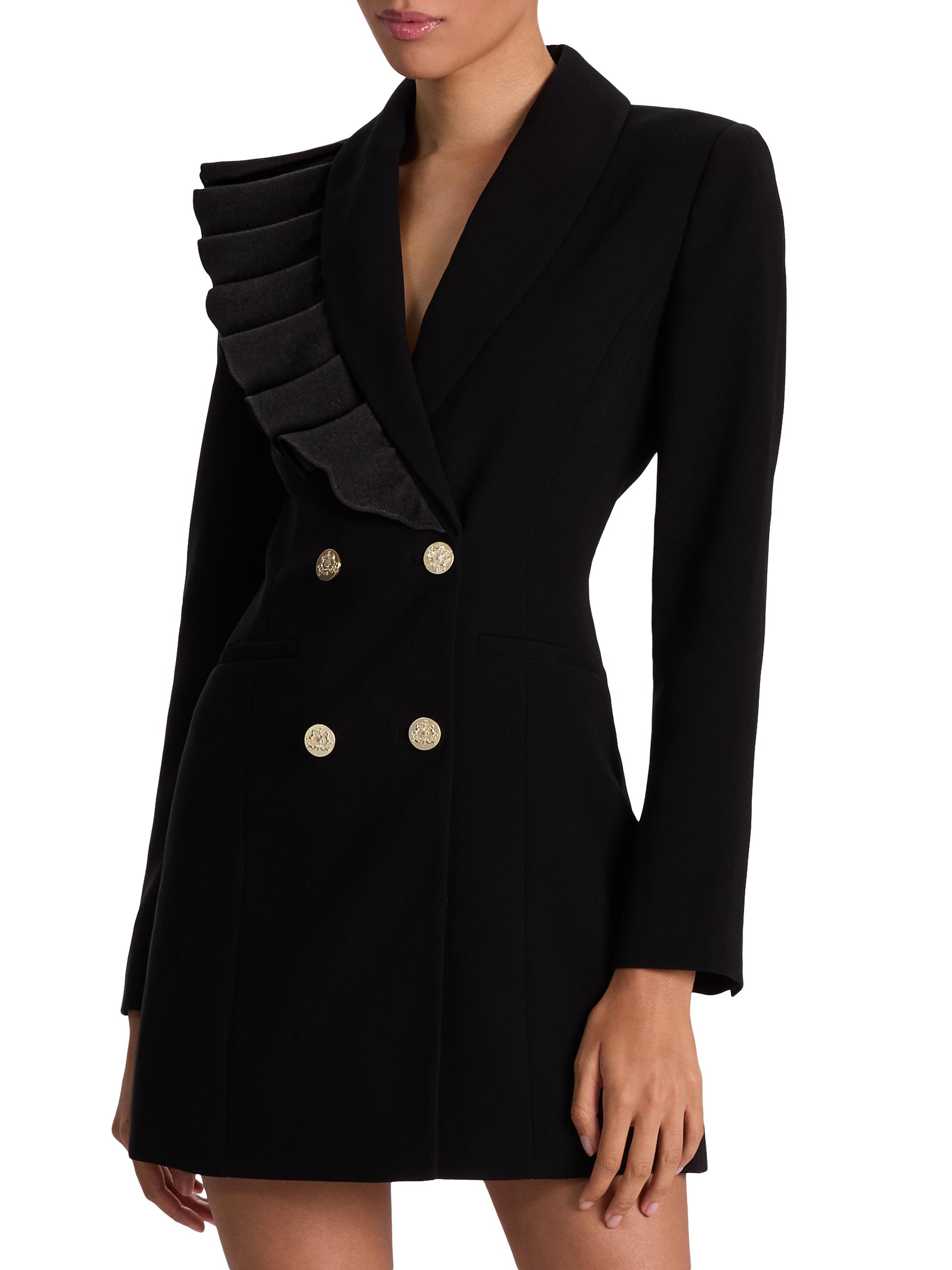 Alice + Olivia Latoya Ruffled Blazer Minidress | Saks Fifth Avenue