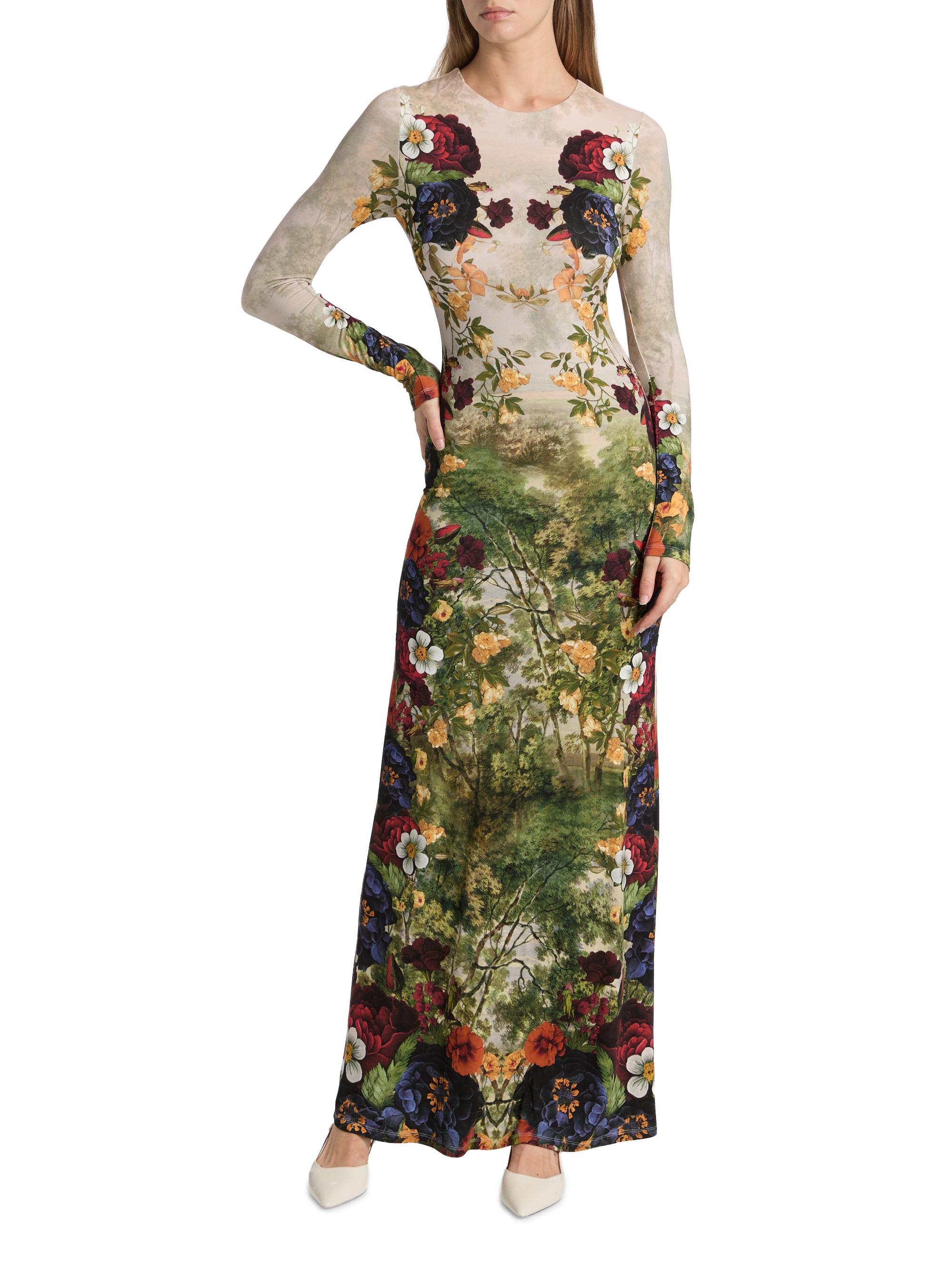 ALICE + OLIVIA Delora Long-Sleeve Maxi Dress | Saks Fifth Avenue