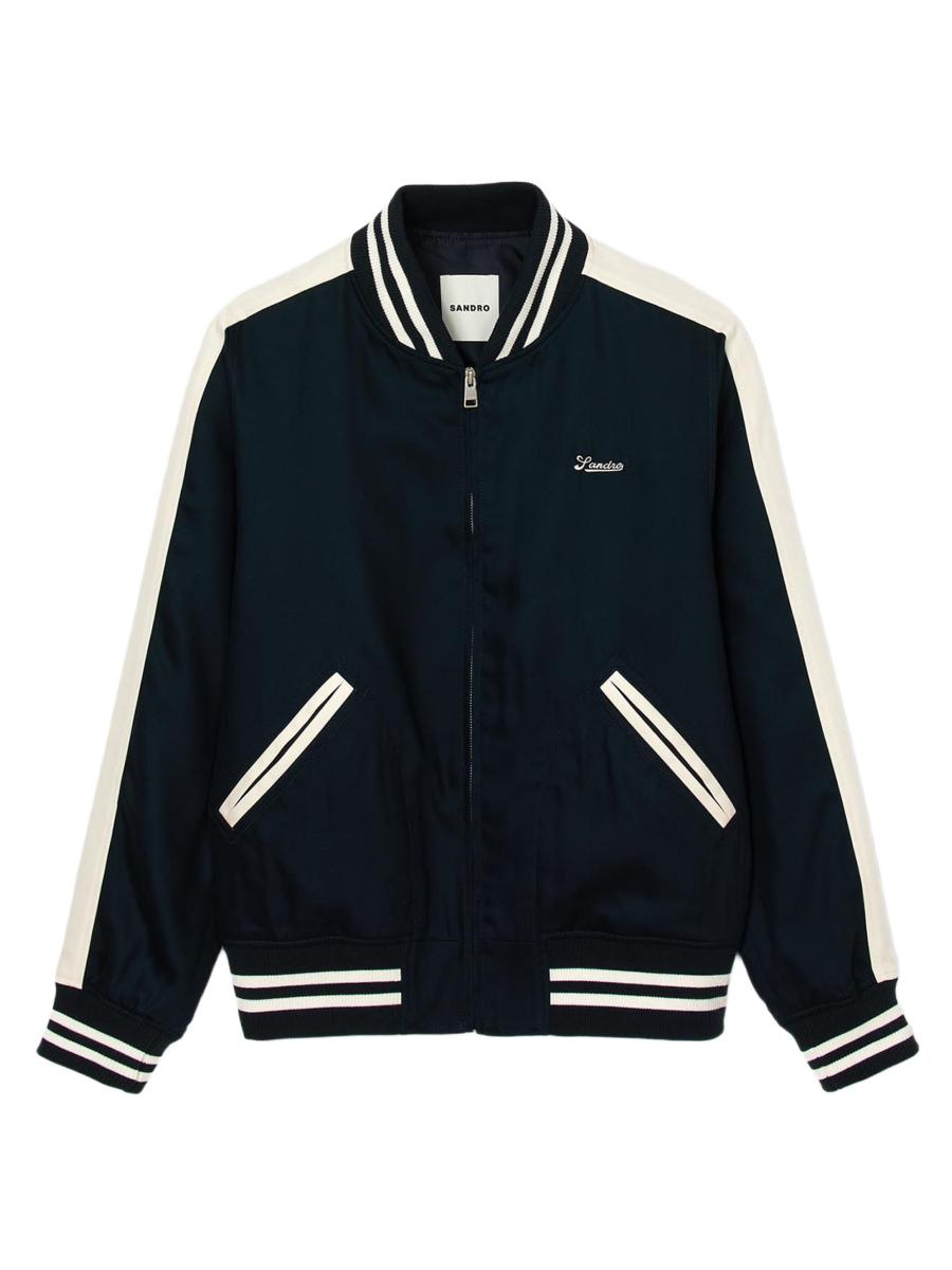 Sandro Zip-Up Varsity Jacket | Saks Fifth Avenue