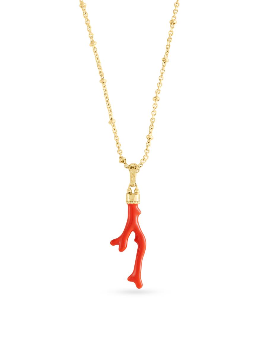 Anabel Aram Milos 18K-Gold-Plated & Enamel Coral Charm | Saks Fifth Avenue