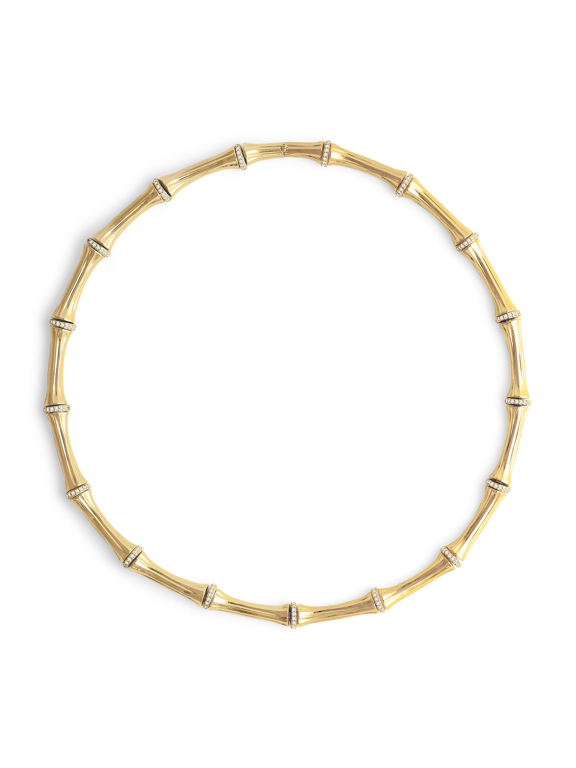 Anabel Aram Bamboo 18K-Gold-Plated & Crystal Necklace | Saks Fifth Avenue