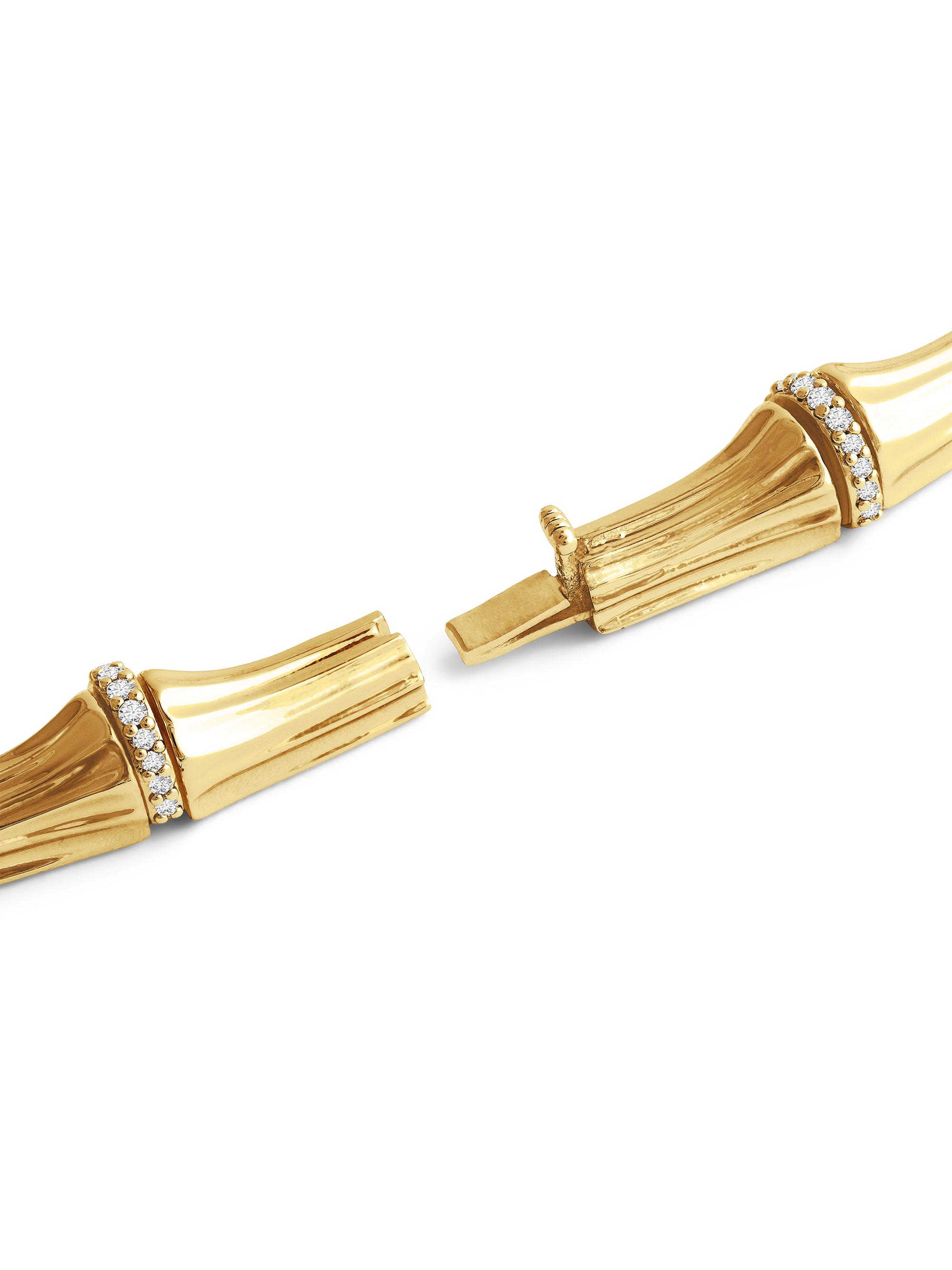 Anabel Aram Bamboo 18K-Gold-Plated & Crystal Necklace | Saks Fifth Avenue