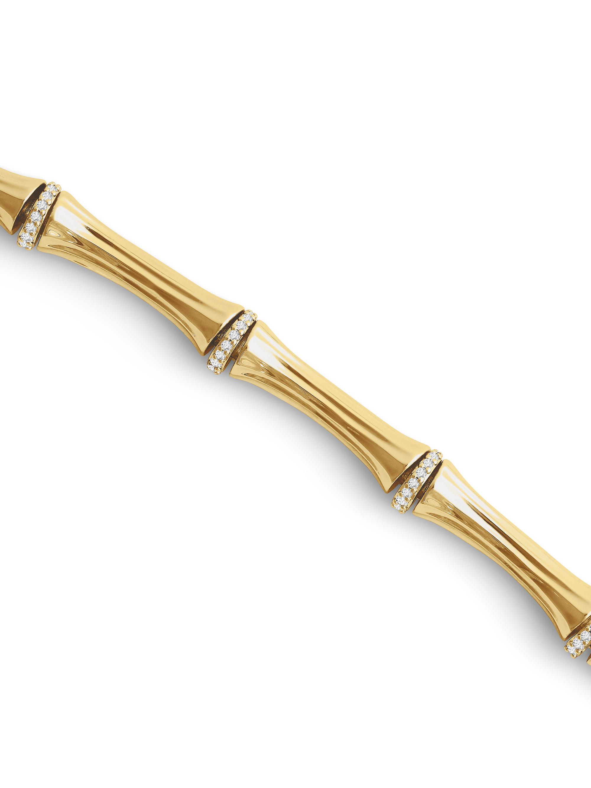Anabel Aram Bamboo 18K-Gold-Plated & Crystal Necklace | Saks Fifth Avenue