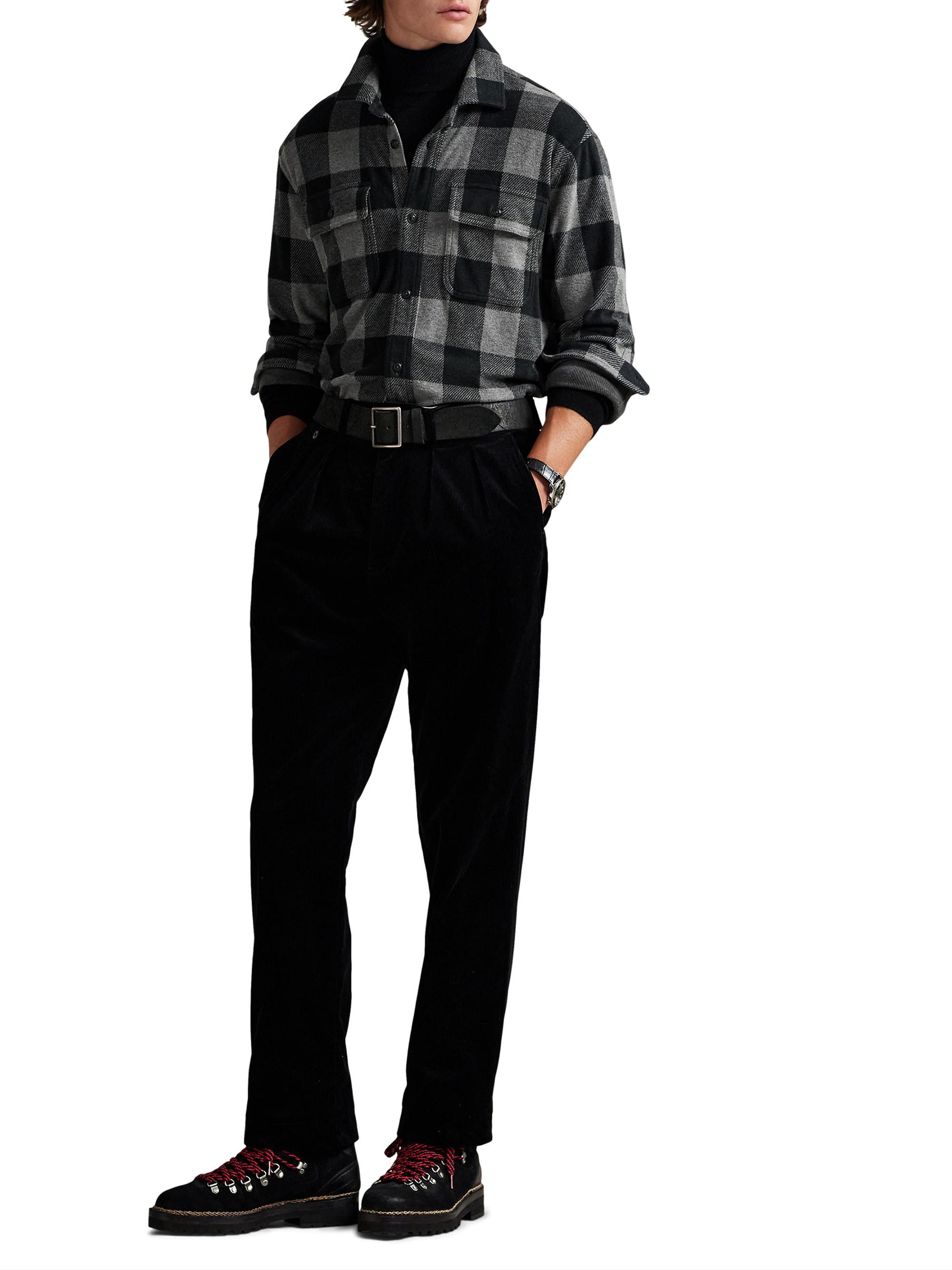 Polo Ralph Lauren Plaid Flannel Knit Overshirt | Saks Fifth Avenue