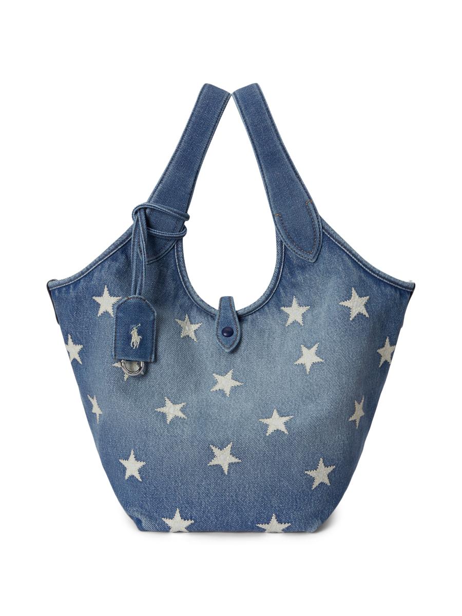 Polo Ralph Lauren Star-Print Denim Tote Bag | Saks Fifth Avenue