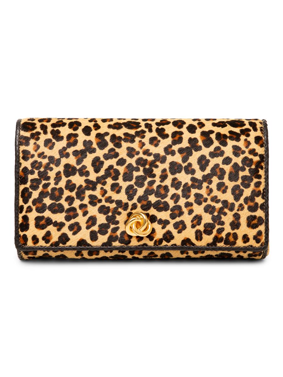 Michelle Wilhite Olivia Leopard-Print Calf Hair Clutch | Saks Fifth Avenue