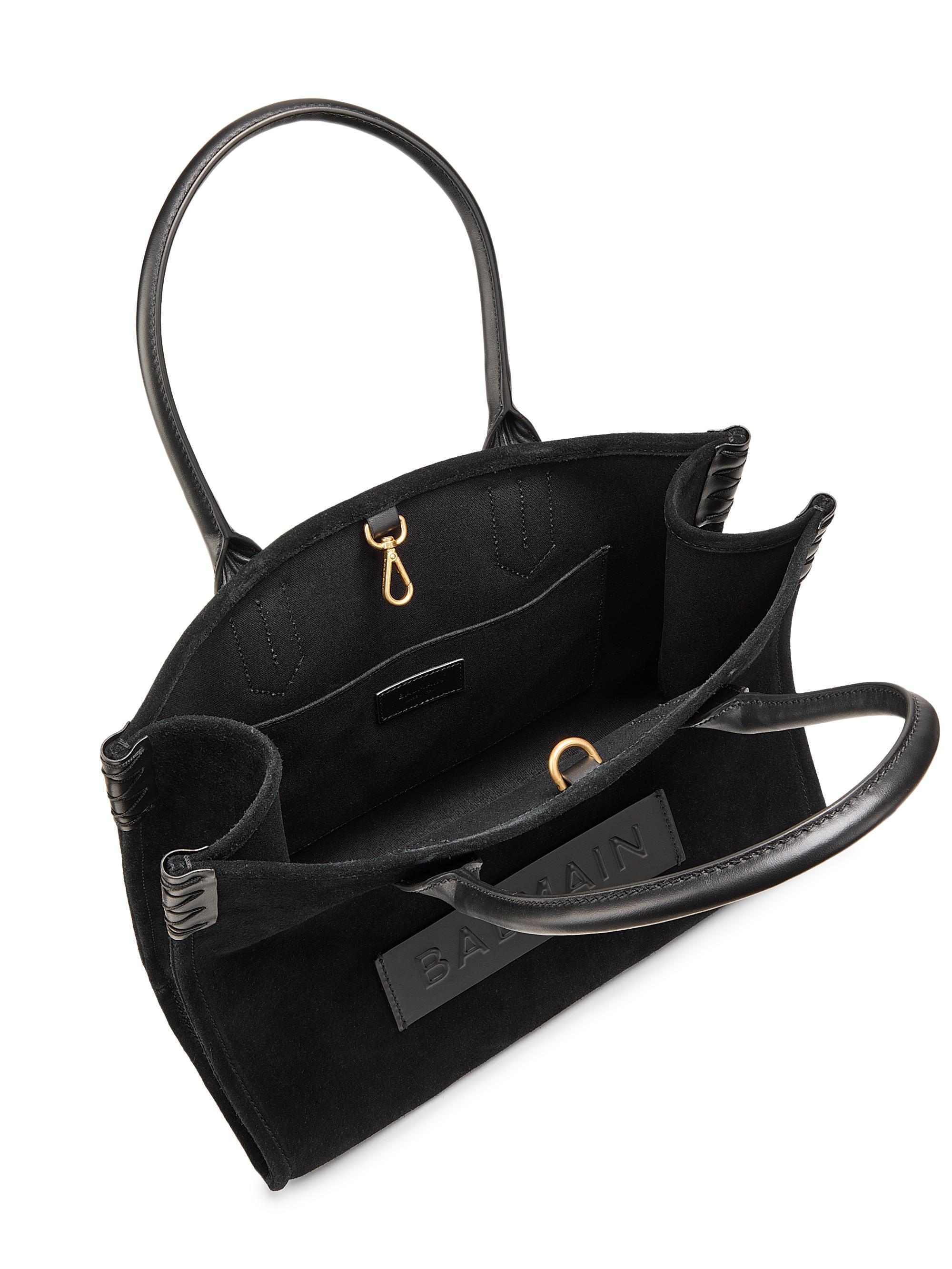 Balmain B-Army Logo Suede Tote Bag | Saks Fifth Avenue