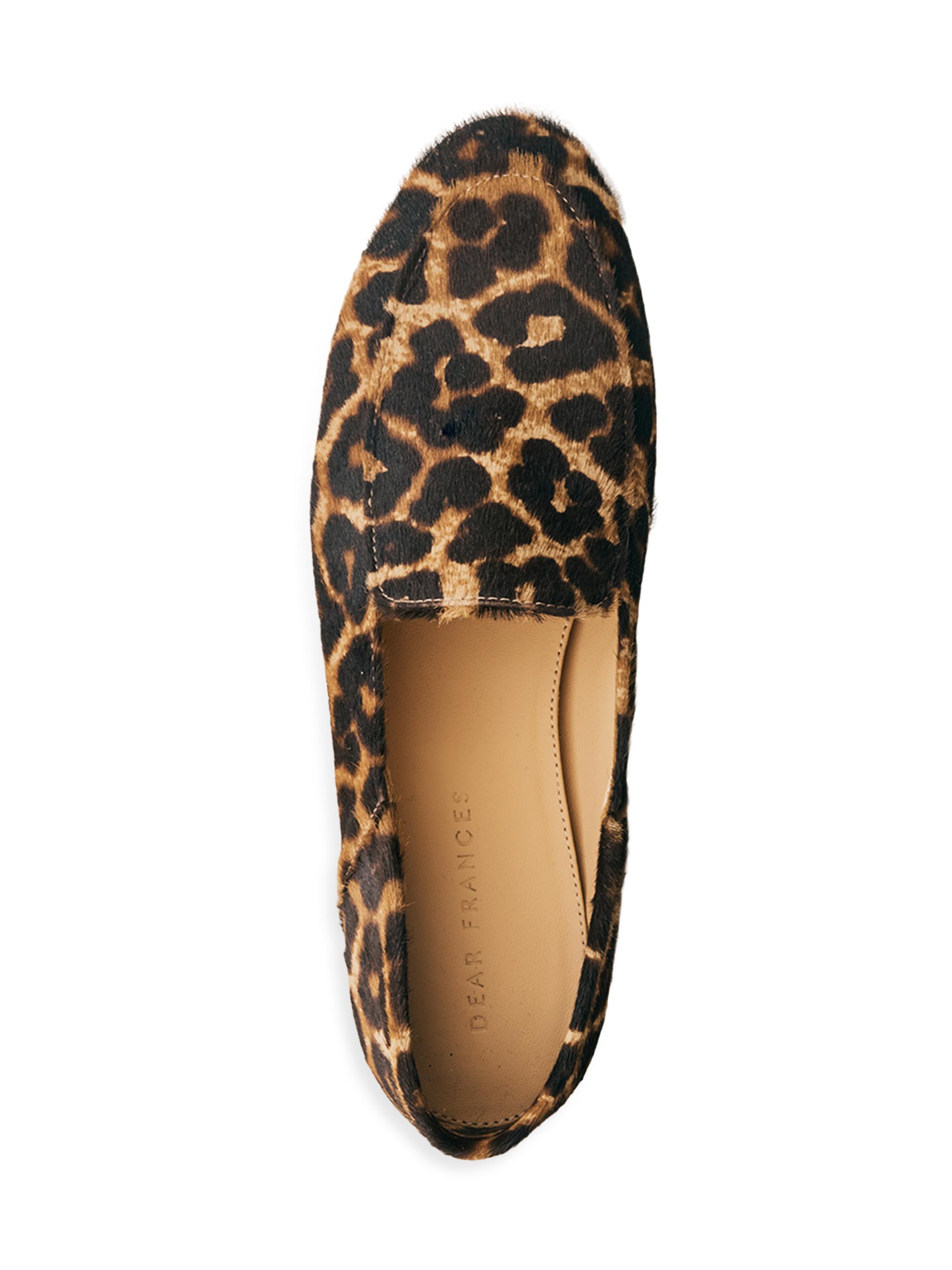 Dear Frances Gio Leopard-Print Calf-Hair Loafers | Saks Fifth Avenue