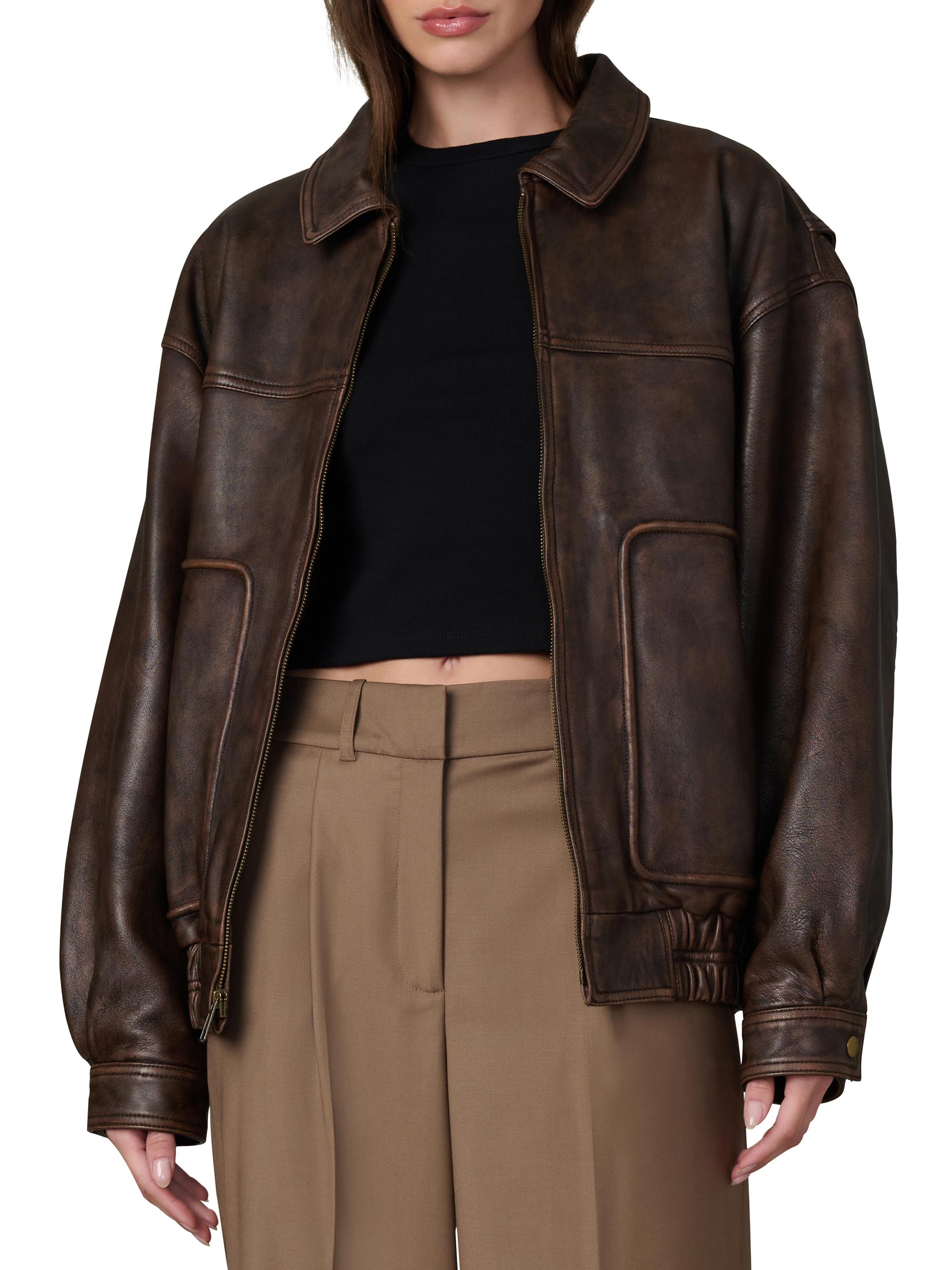 Joe's Jeans Luca Exposed-Seam Leather Jacket | Saks Fifth Avenue