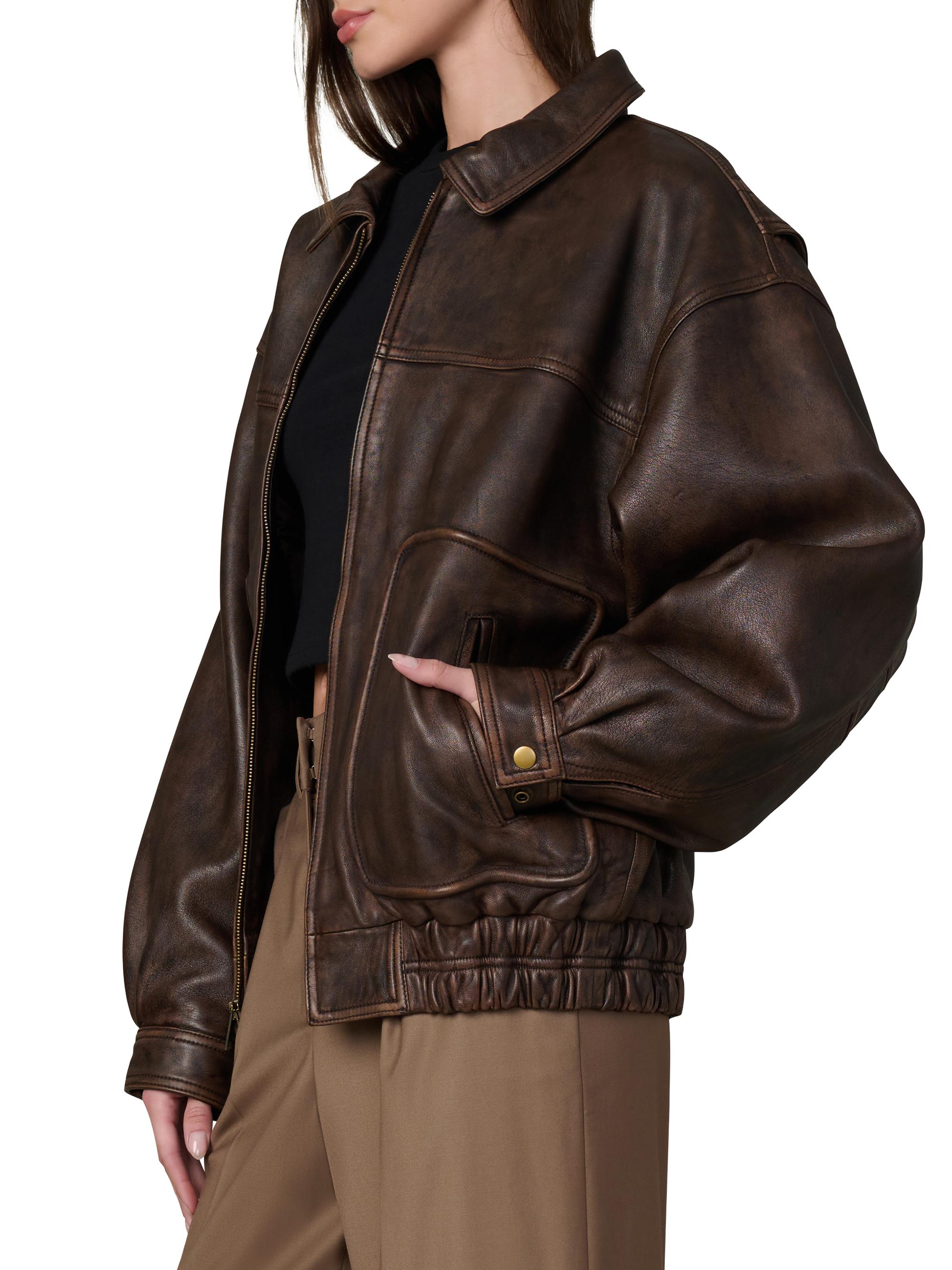 Joe's Jeans Luca Exposed-Seam Leather Jacket | Saks Fifth Avenue
