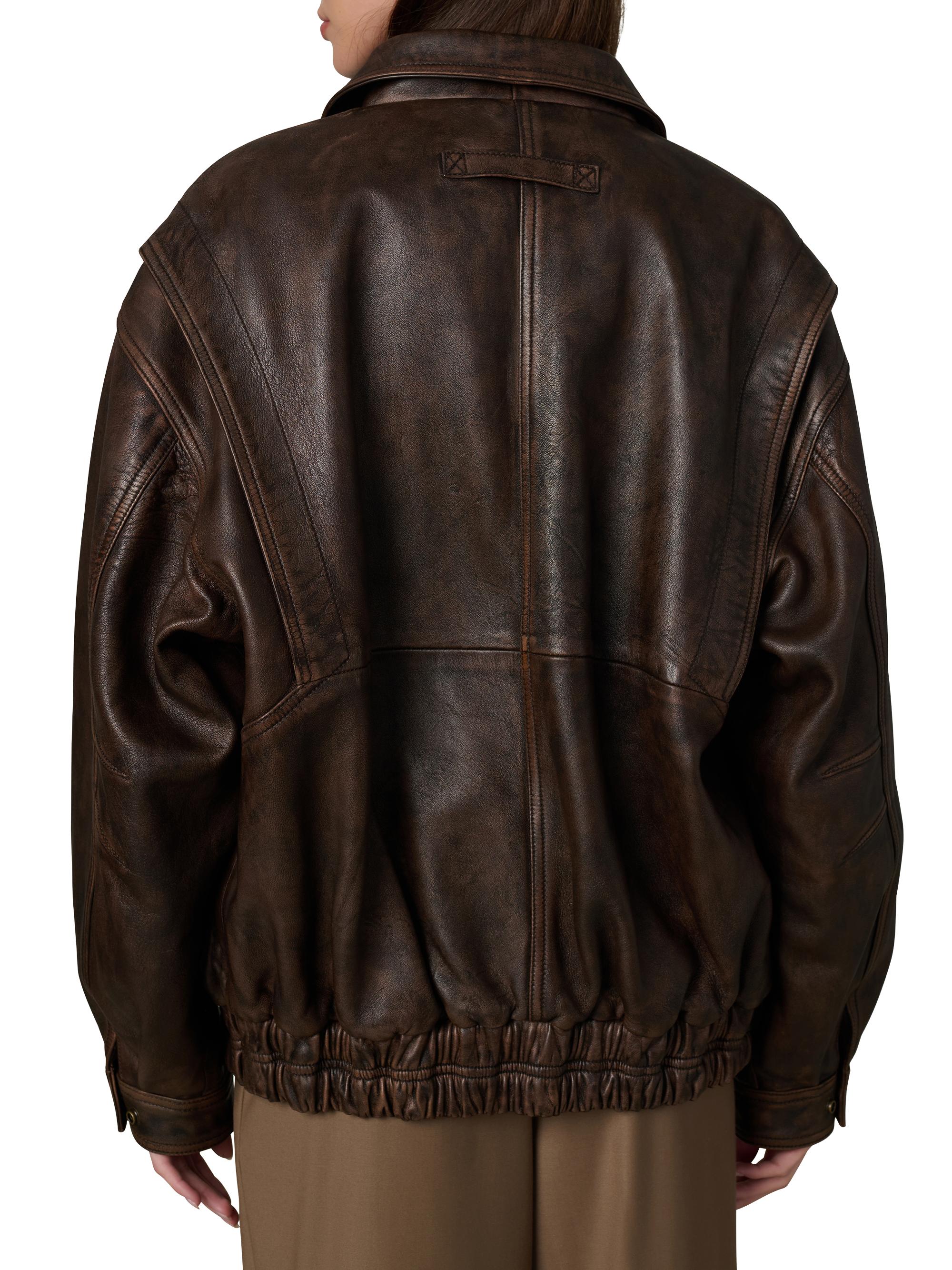 Joe's Jeans Luca Exposed-Seam Leather Jacket | Saks Fifth Avenue