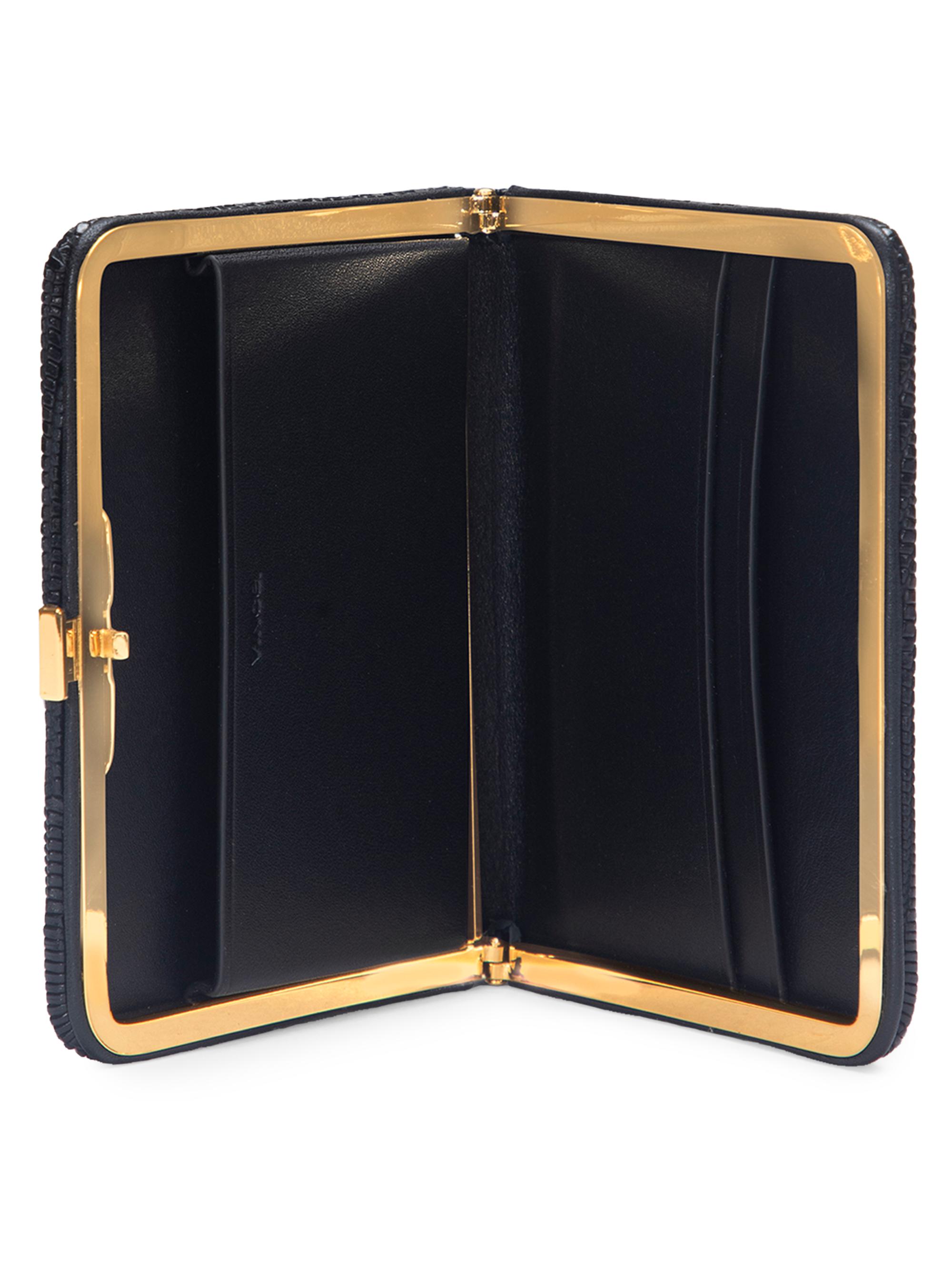 Vince Frame Lizard-Embossed Leather Wallet | Saks Fifth Avenue