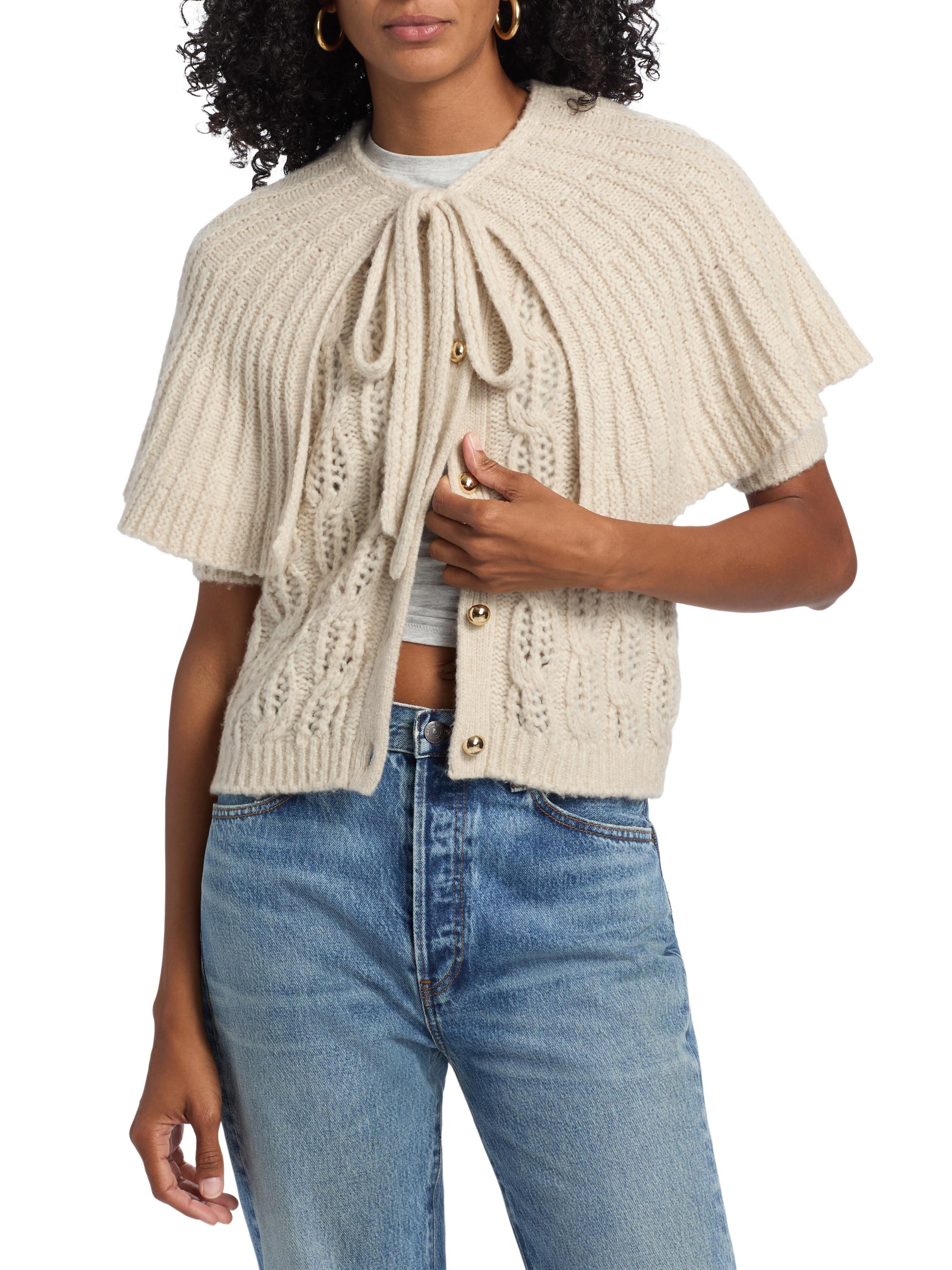 FRAME Cape Cardi Merino Wool-Blend Cardigan | Saks Fifth Avenue