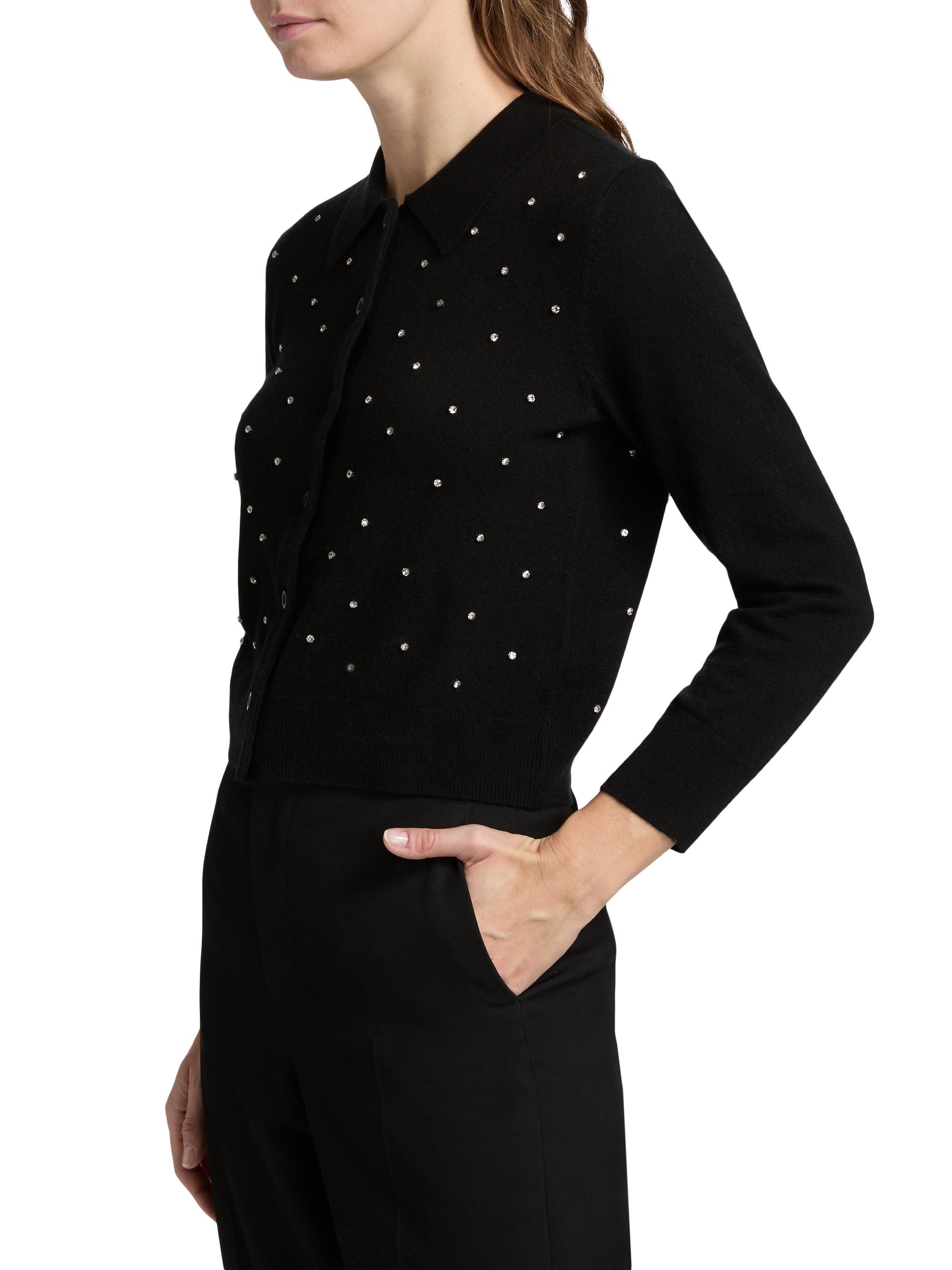 FRAME Rhinestone Wool-Cashmere Cardigan | Saks Fifth Avenue