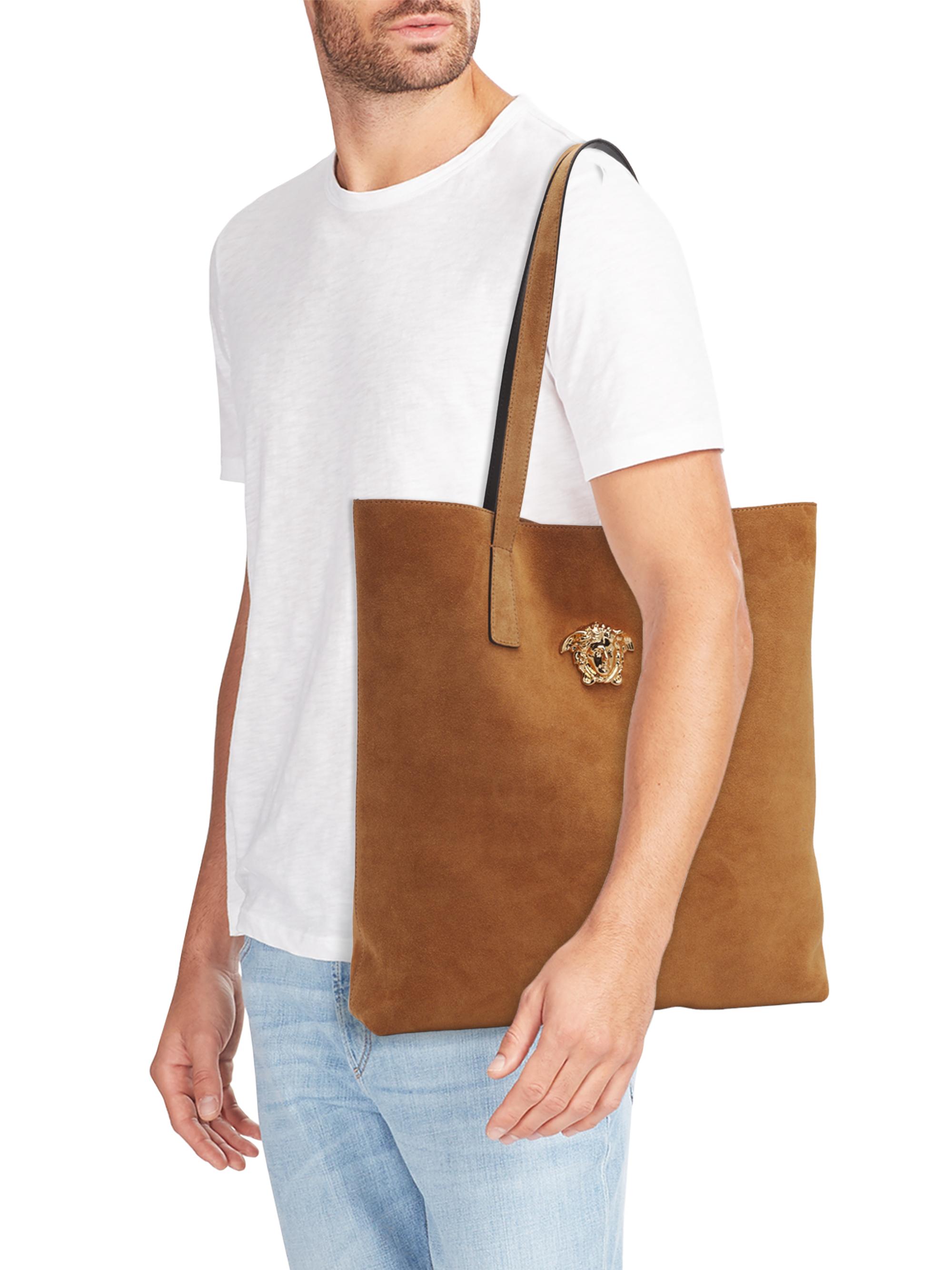 Versace La Medusa Suede Tote | Saks Fifth Avenue