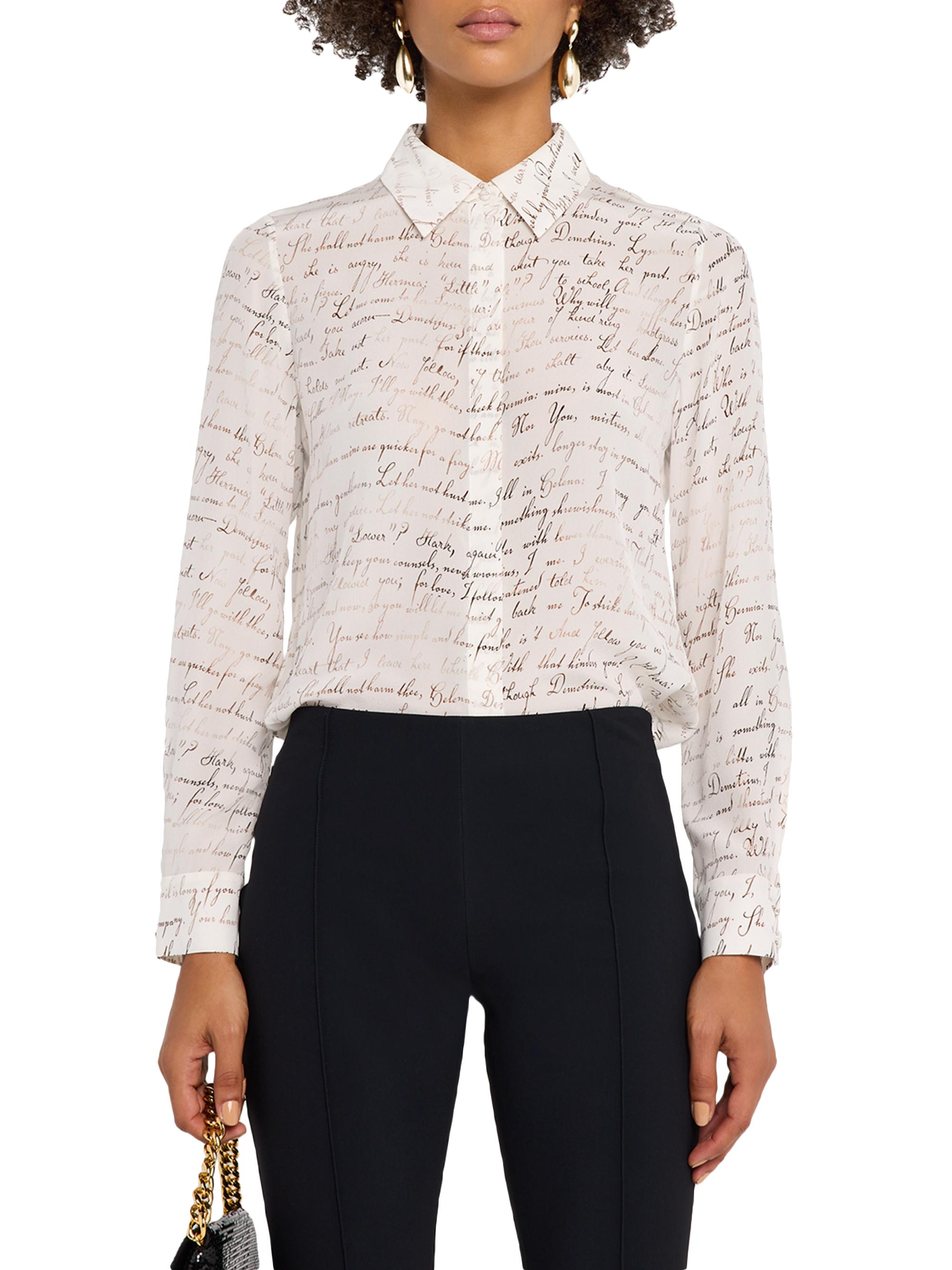 Alice + Olivia Willa Shakespeare's Letter Silk Top | Saks Fifth Avenue