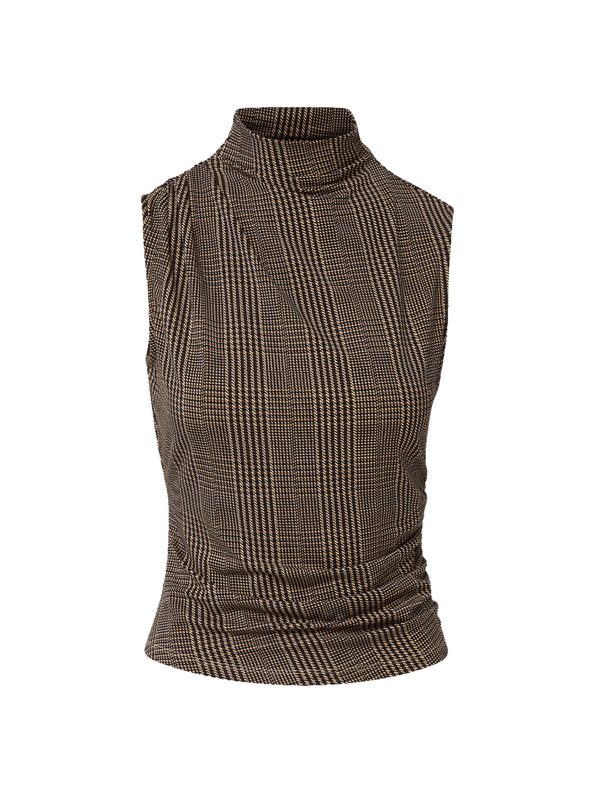 Veronica Beard Mylie Plaid Ruched Top | Saks Fifth Avenue