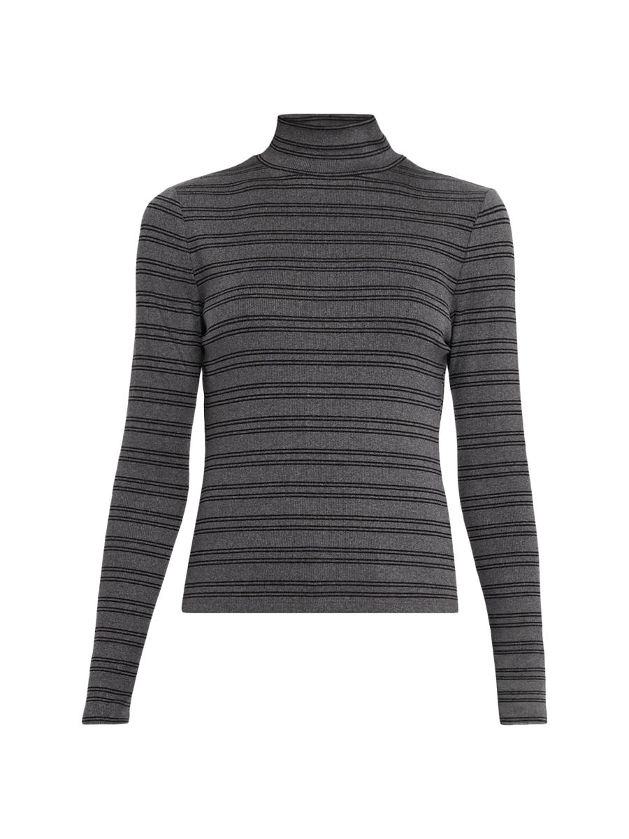 Veronica Beard Nate Striped Rib-Knit Cotton-Blend Top | Saks Fifth Avenue