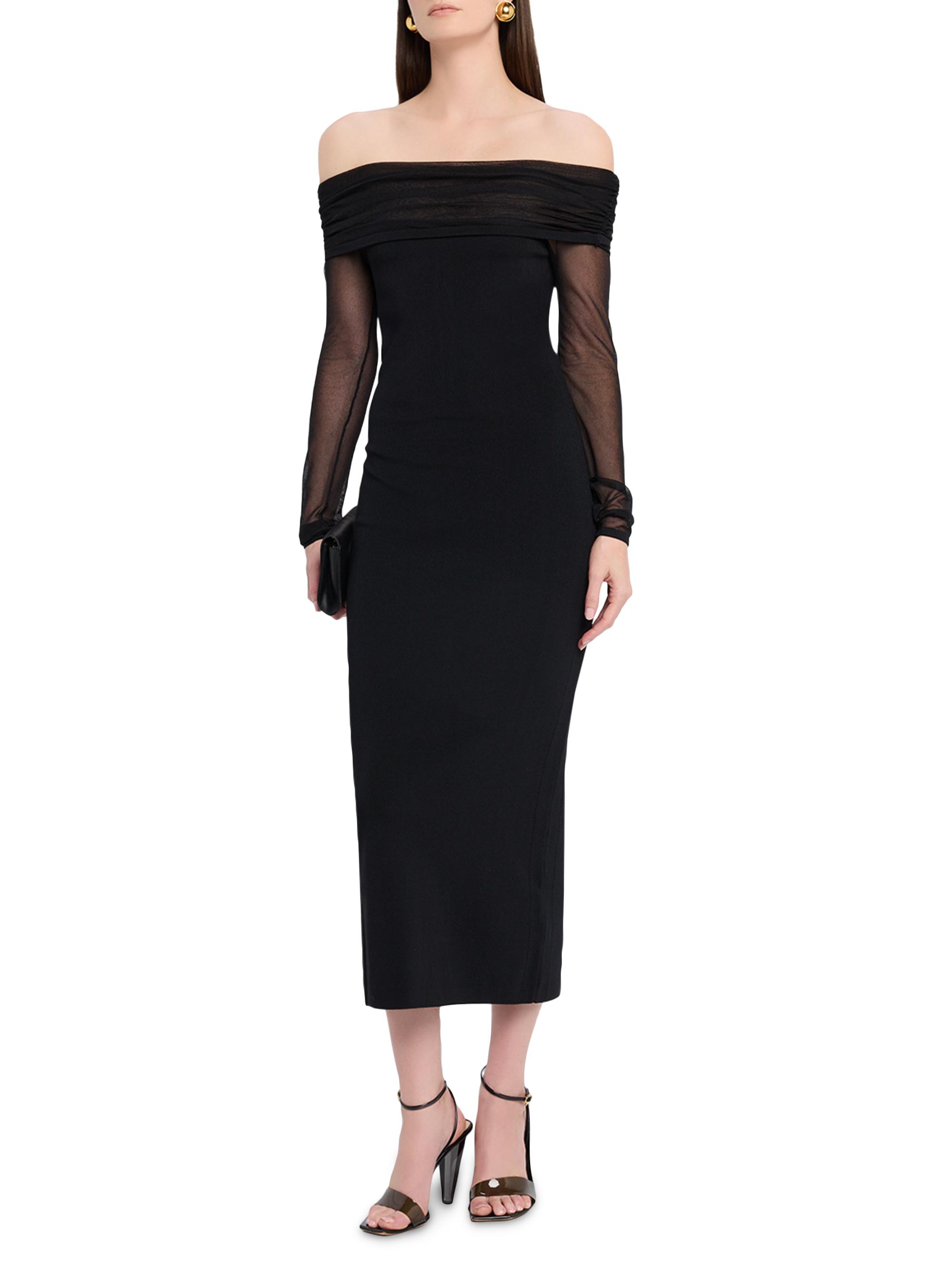 Reiss Angelica Off-the-Shoulder Body-Con Midi-Dress | Saks Fifth Avenue