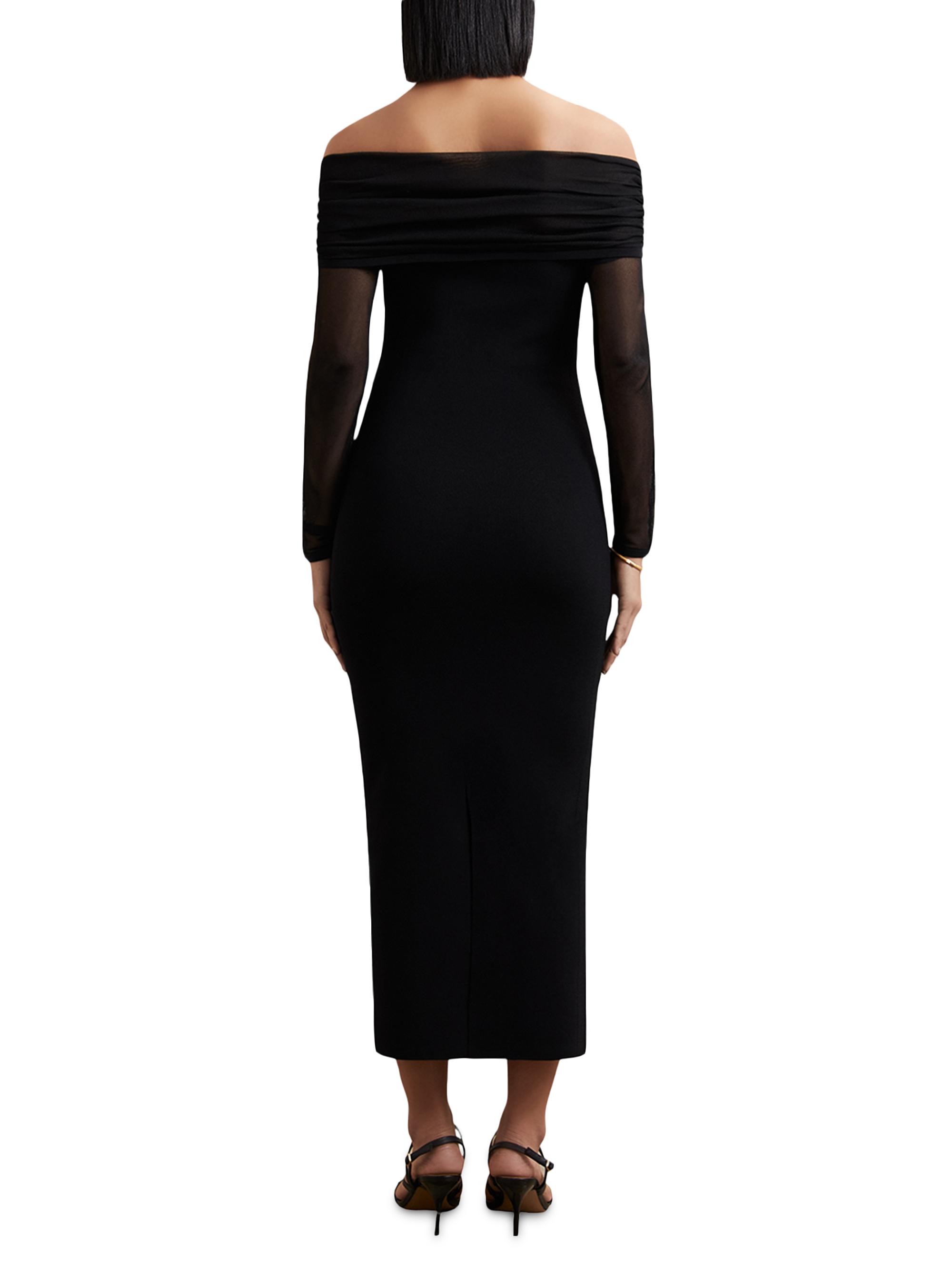 Reiss Angelica Off-the-Shoulder Body-Con Midi-Dress | Saks Fifth Avenue