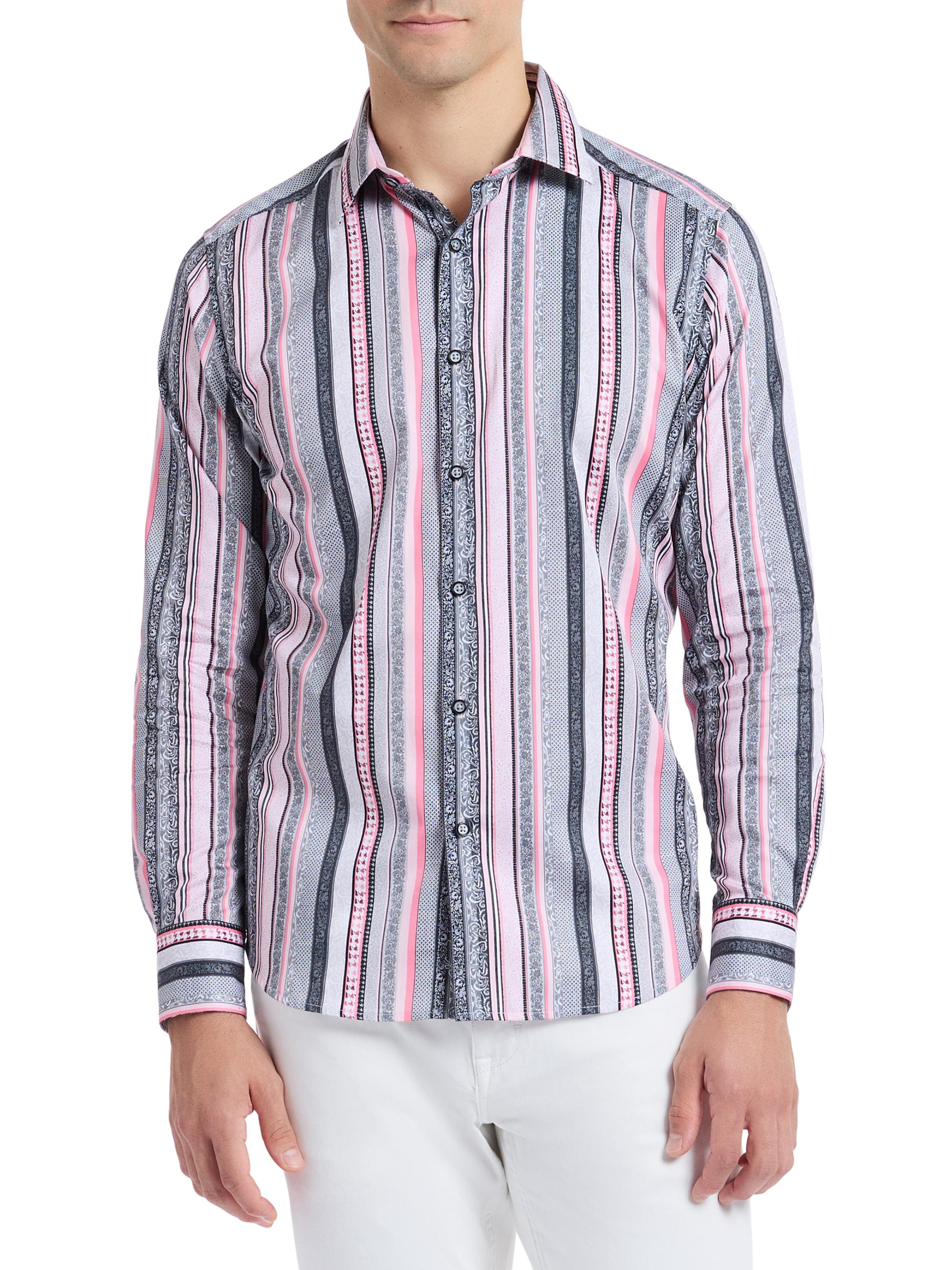 Robert Graham Bramshaw Striped Stretch-Cotton Shirt | Saks Fifth Avenue