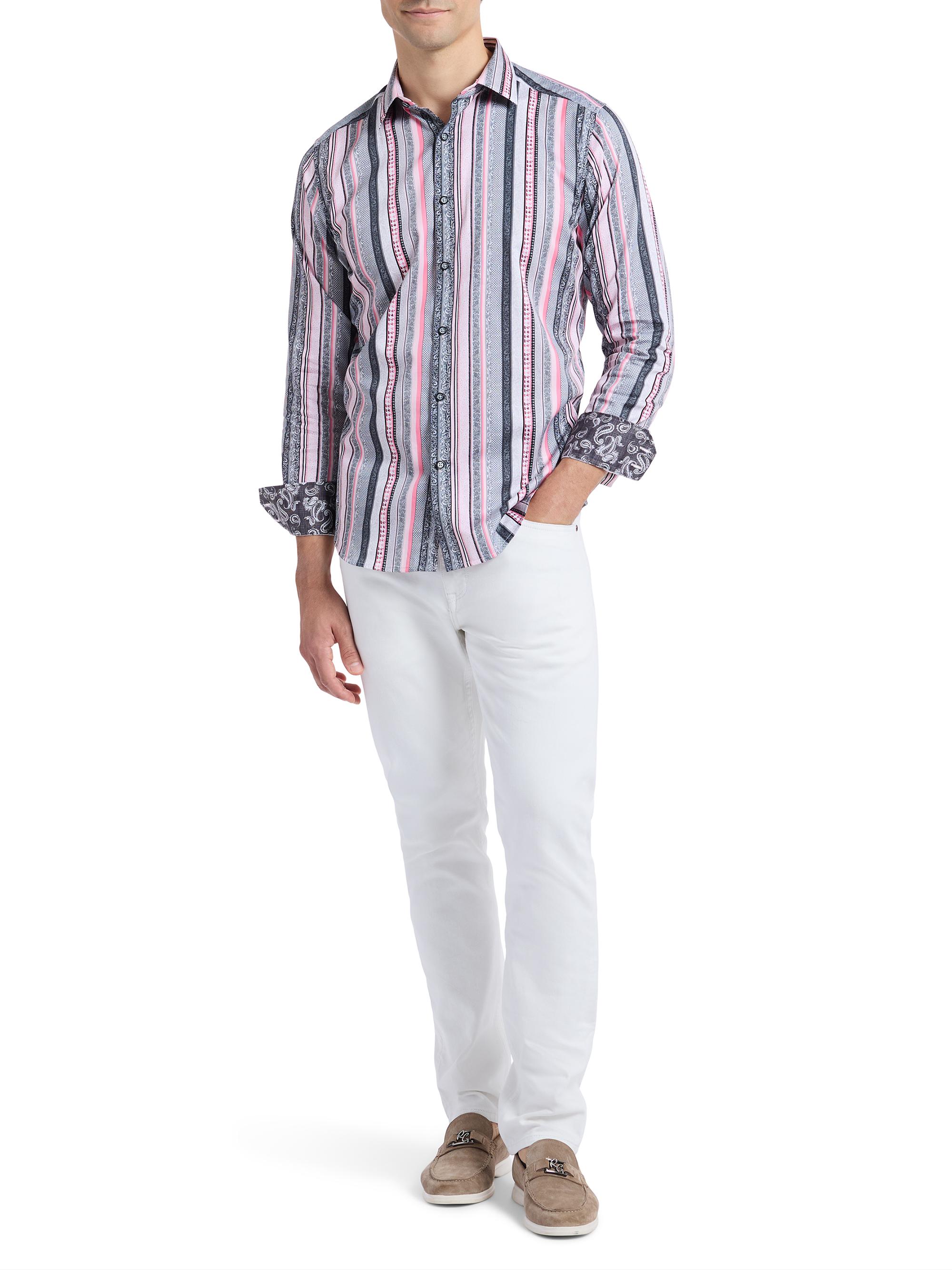 Robert Graham Bramshaw Striped Stretch-Cotton Shirt | Saks Fifth Avenue
